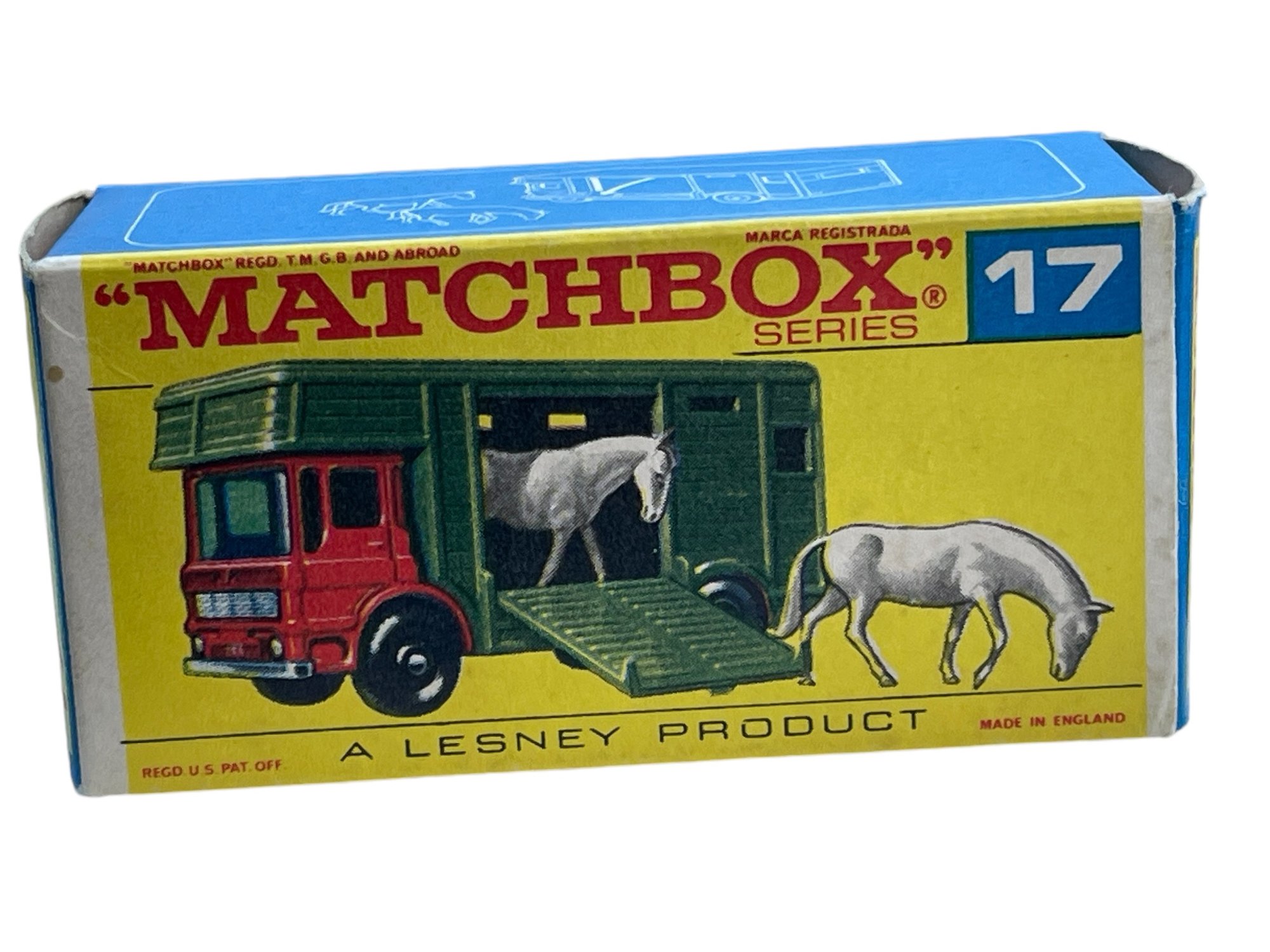 Vintage Never Played With- Matchbox #17E Horse Box 1969 In Original F2 ...