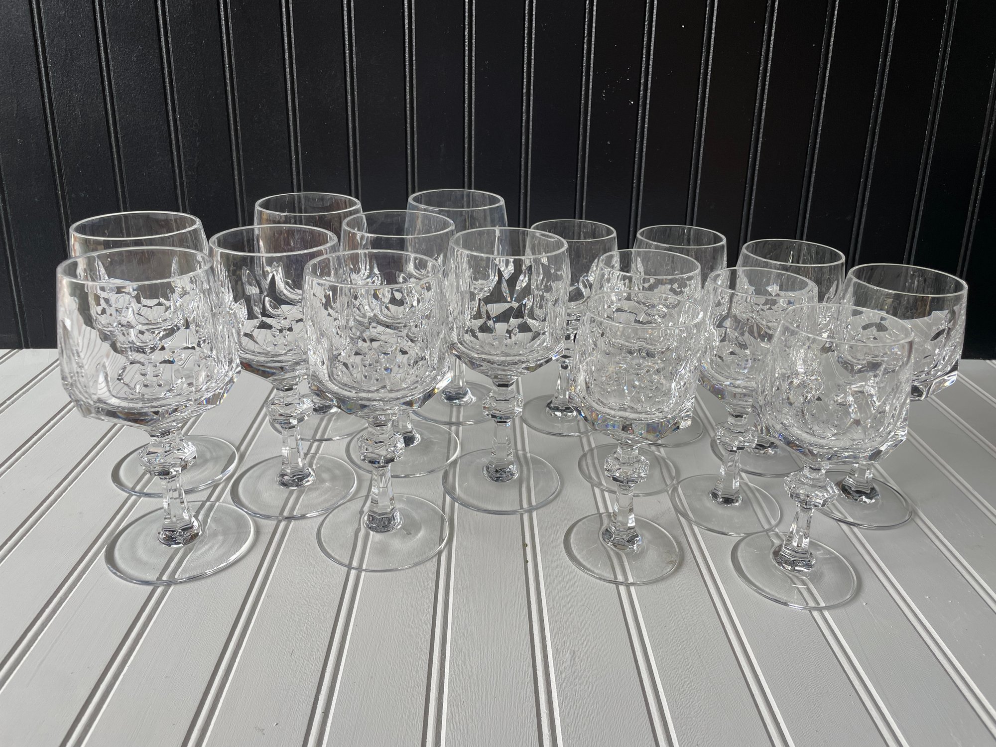 Beautiful Collection Of Crystal Stemware By Gorham, Set Of 16 #2107765 ...