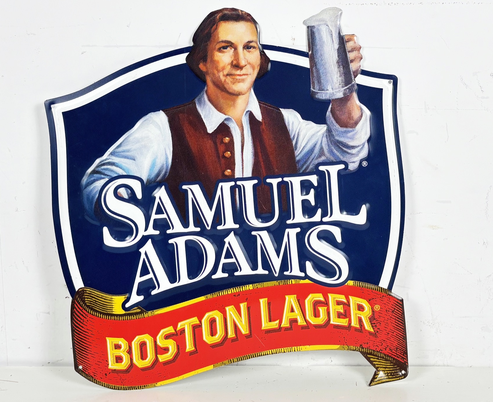 A Retro Samuel Adams Metal Beer Sign #40807692 | Auctionninja.com