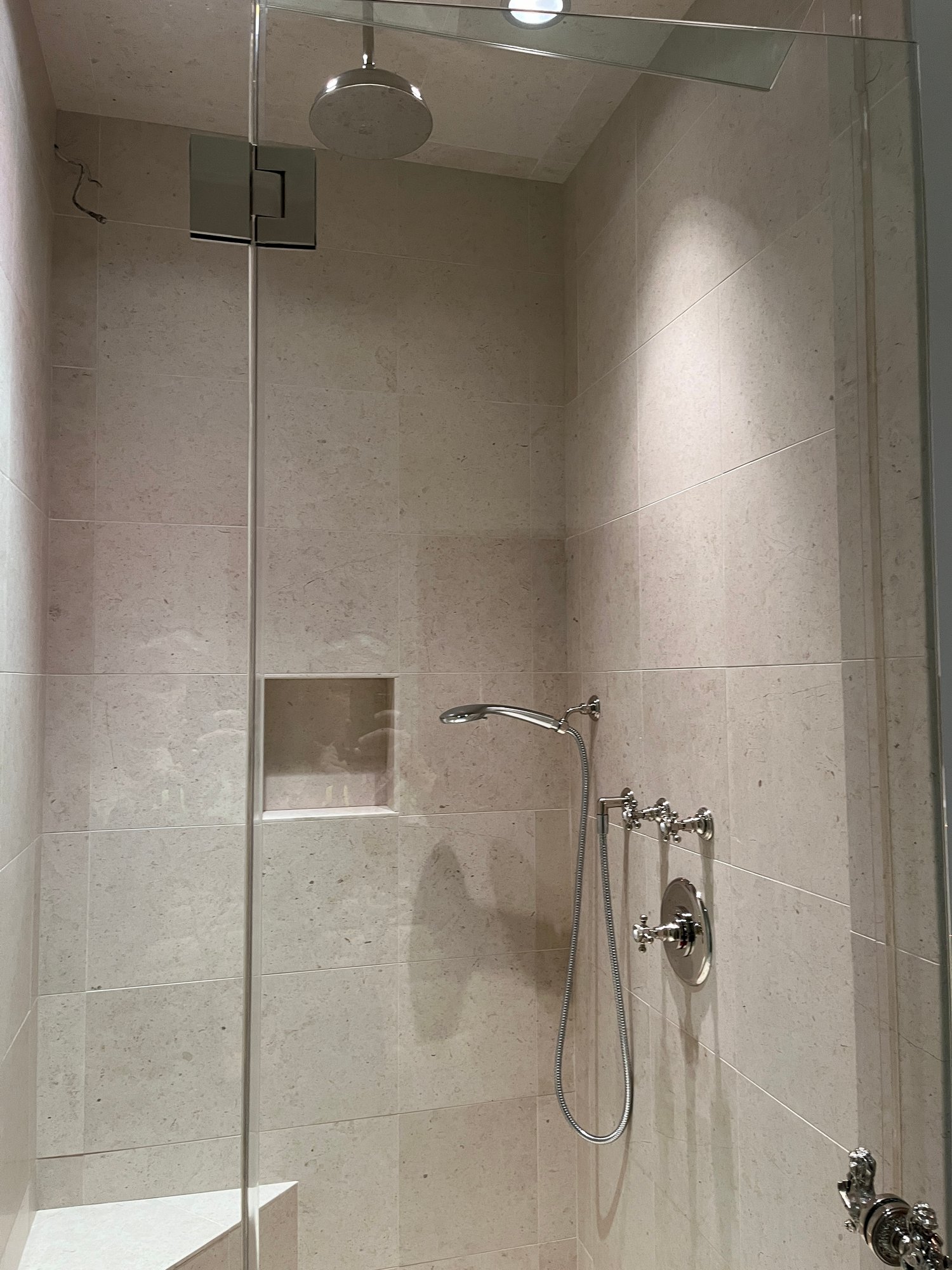 A Harrington Mixing Valve With Rain Shower Head & Handheld #40824779 ...