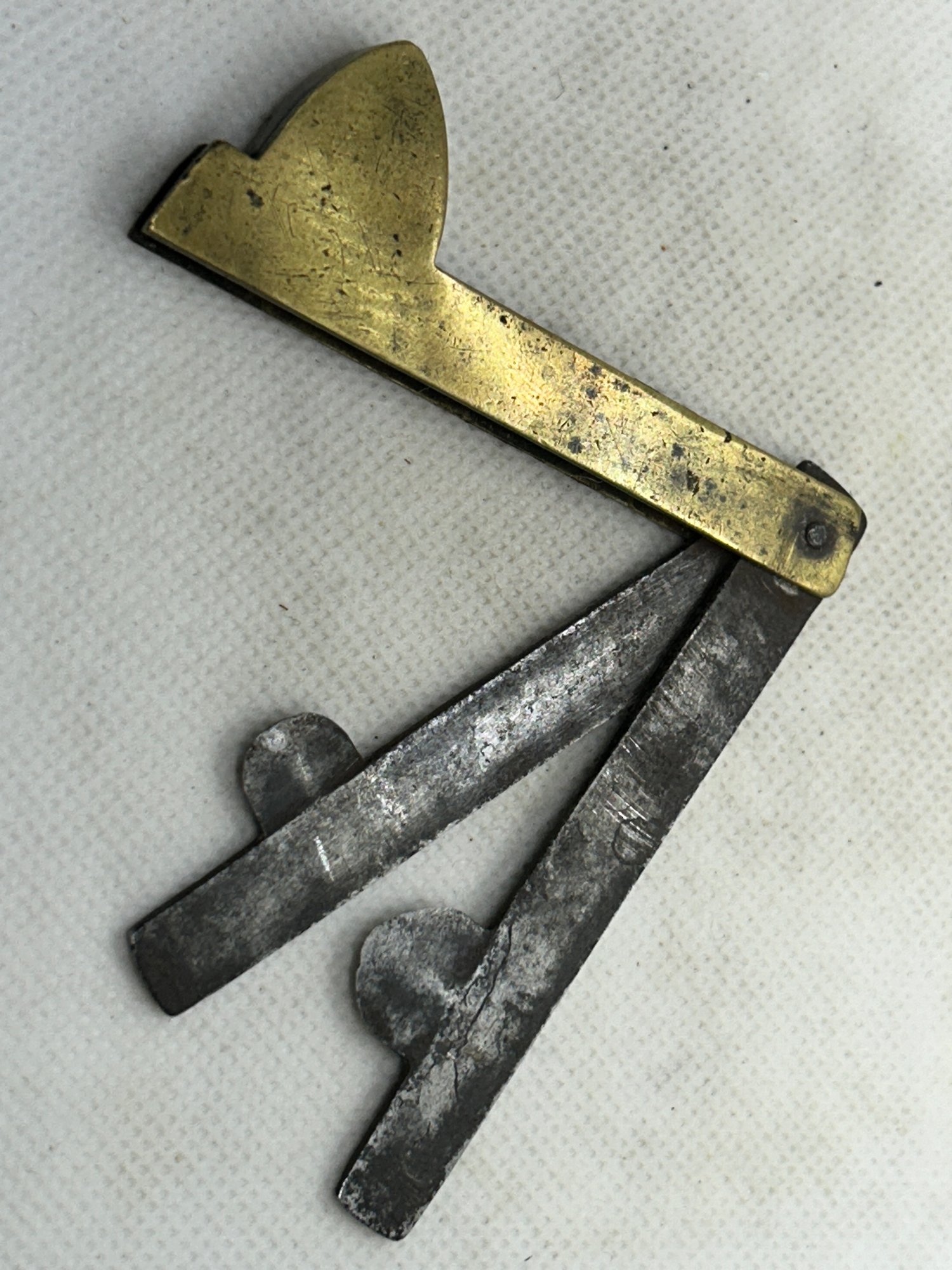 Antique 19th Century Civil War Era Brass Fleam/ Bloodletting Instrument ...