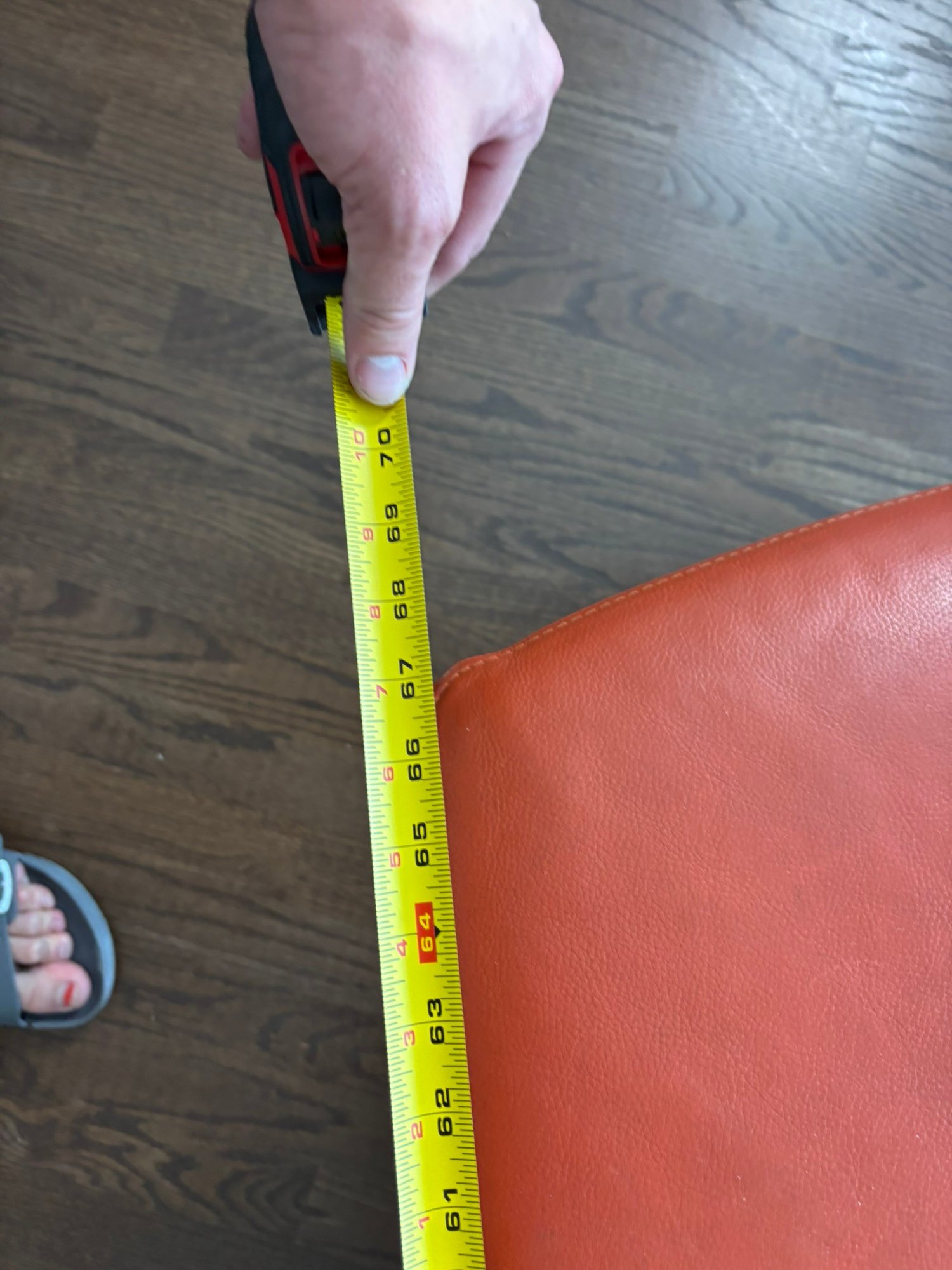 A Vintage Italian Leather Orange Massage Chair #2136883 | Auctionninja.com