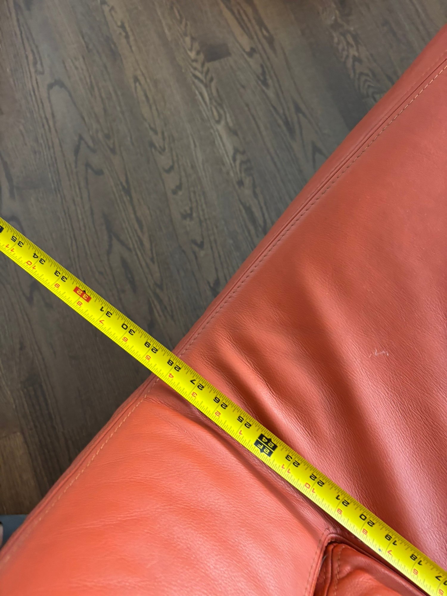 A Vintage Italian Leather Orange Massage Chair #2136883 | Auctionninja.com