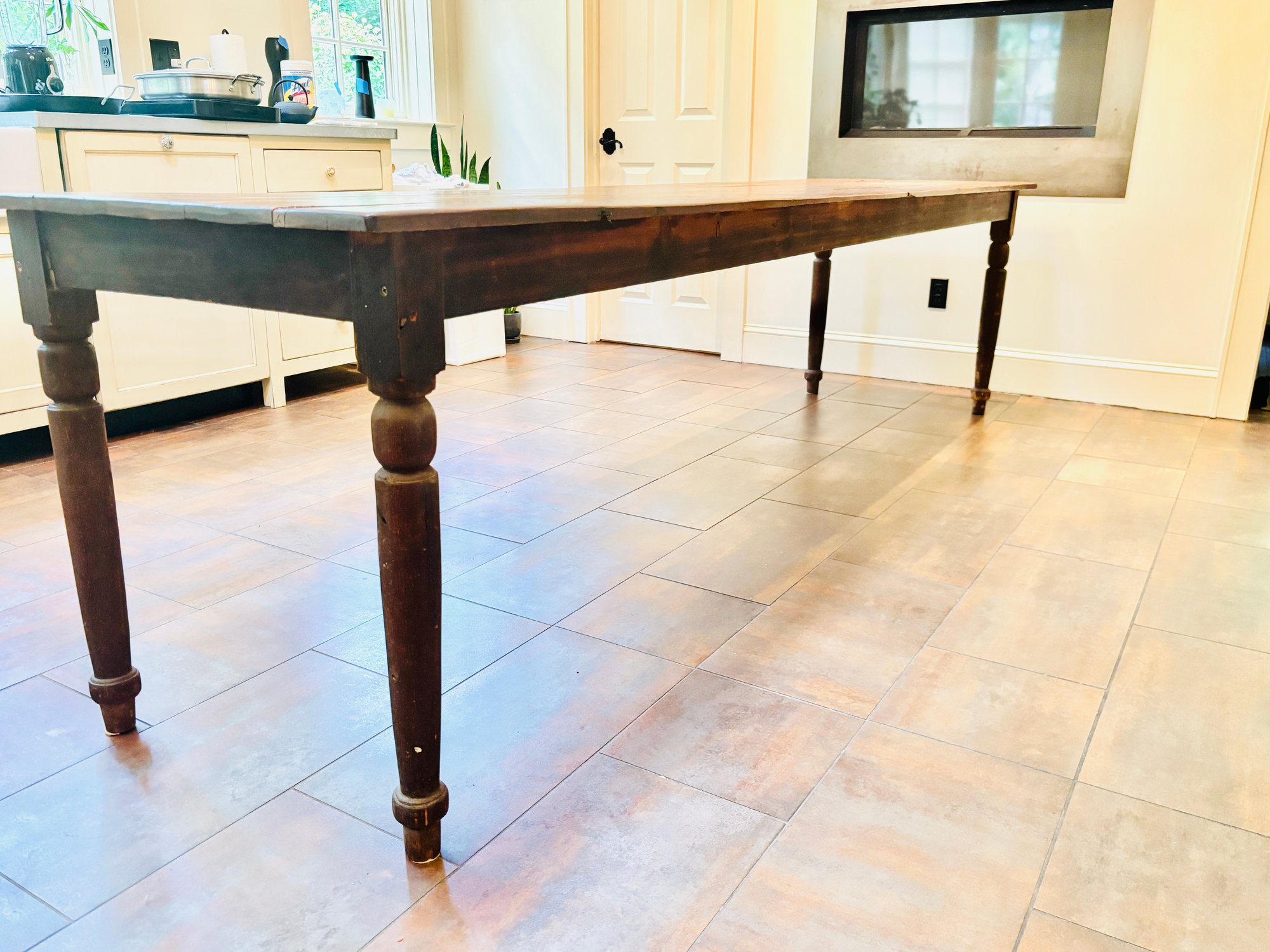 Gorgeous 10' Long Wood Dining Table - Purchased From A Convent In ...