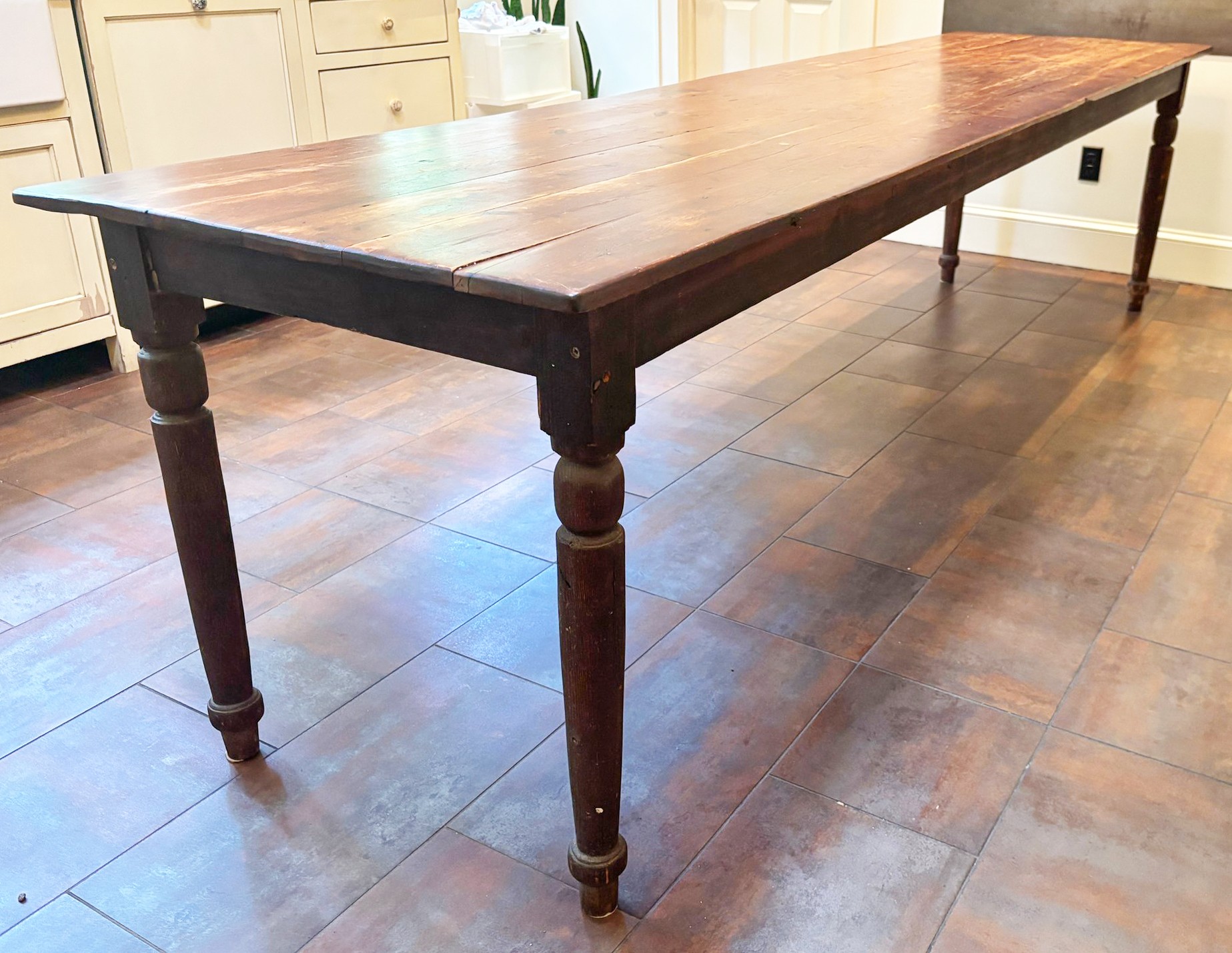 Gorgeous 10' Long Wood Dining Table - Purchased From A Convent In ...