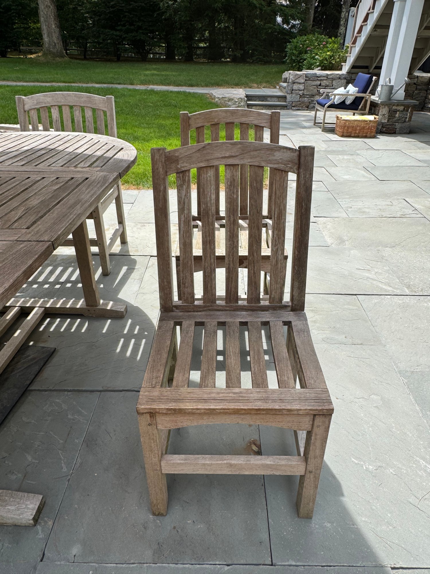 Outdoor Teak Dining Table & Six Chairs (LOC: W2) #2146899 ...