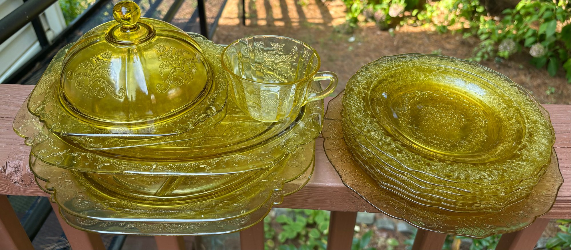 Lot Of 1930's Yellow Depression Glass In 2 Patterns: Federal Glass ...