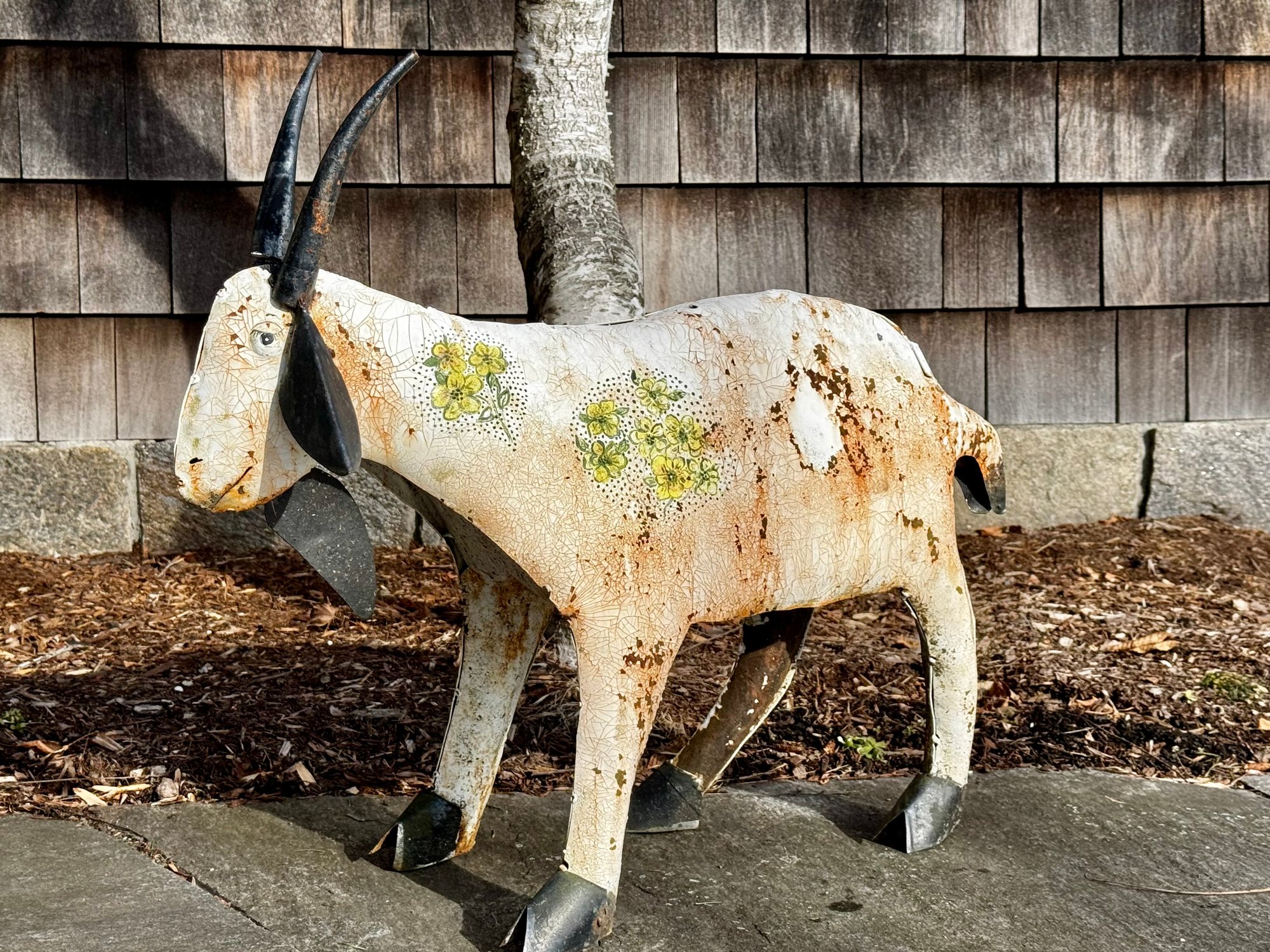 Charming Rustic Metal Goat From Mexico #40826362 | Auctionninja.com