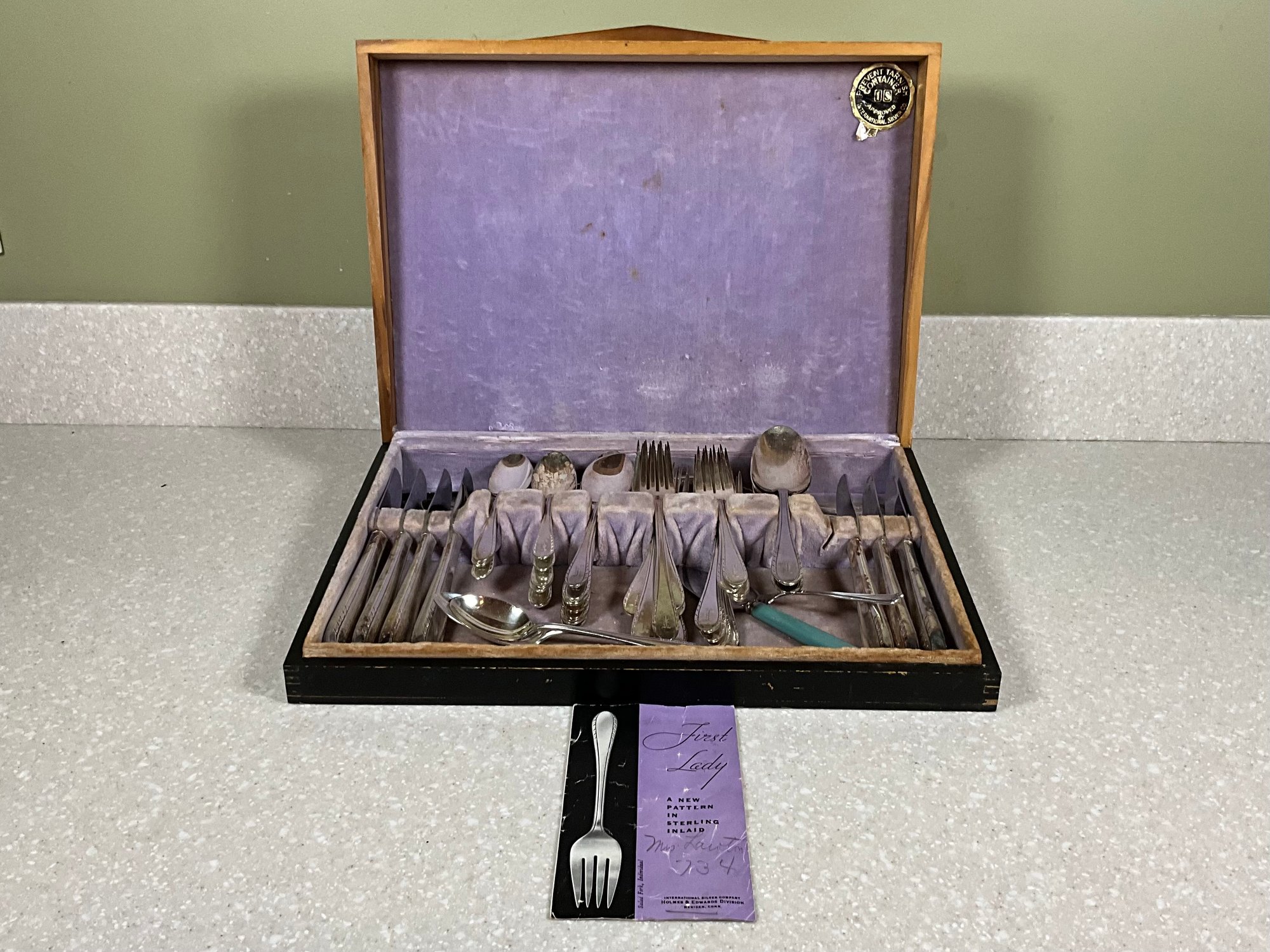 International Silver Co. First Lady Sterling Inlaid Flatware (Holmes ...