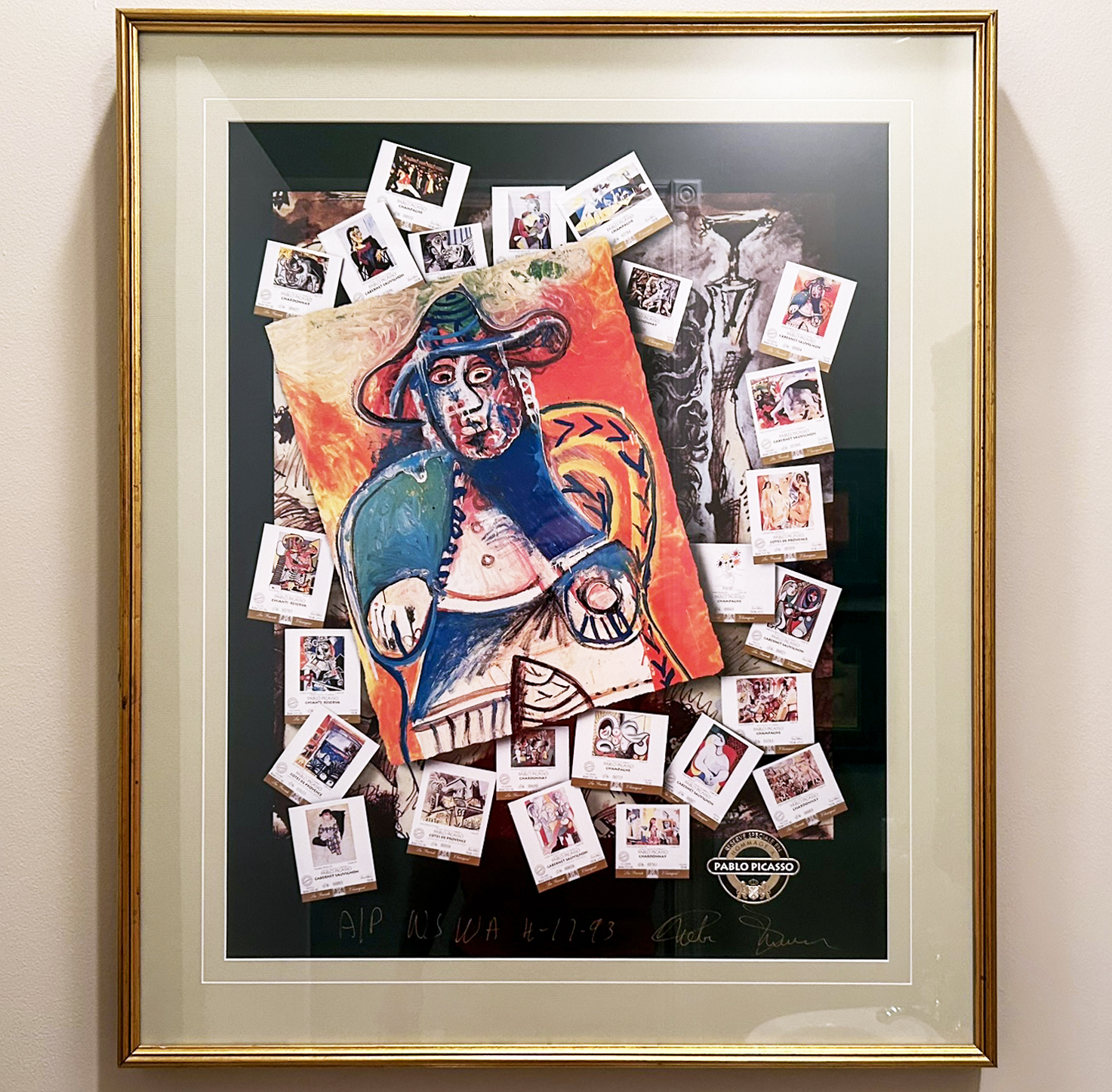 Pablo Picasso Wine Label Shadow Box Art - Artist Proof Signed #40791342 ...