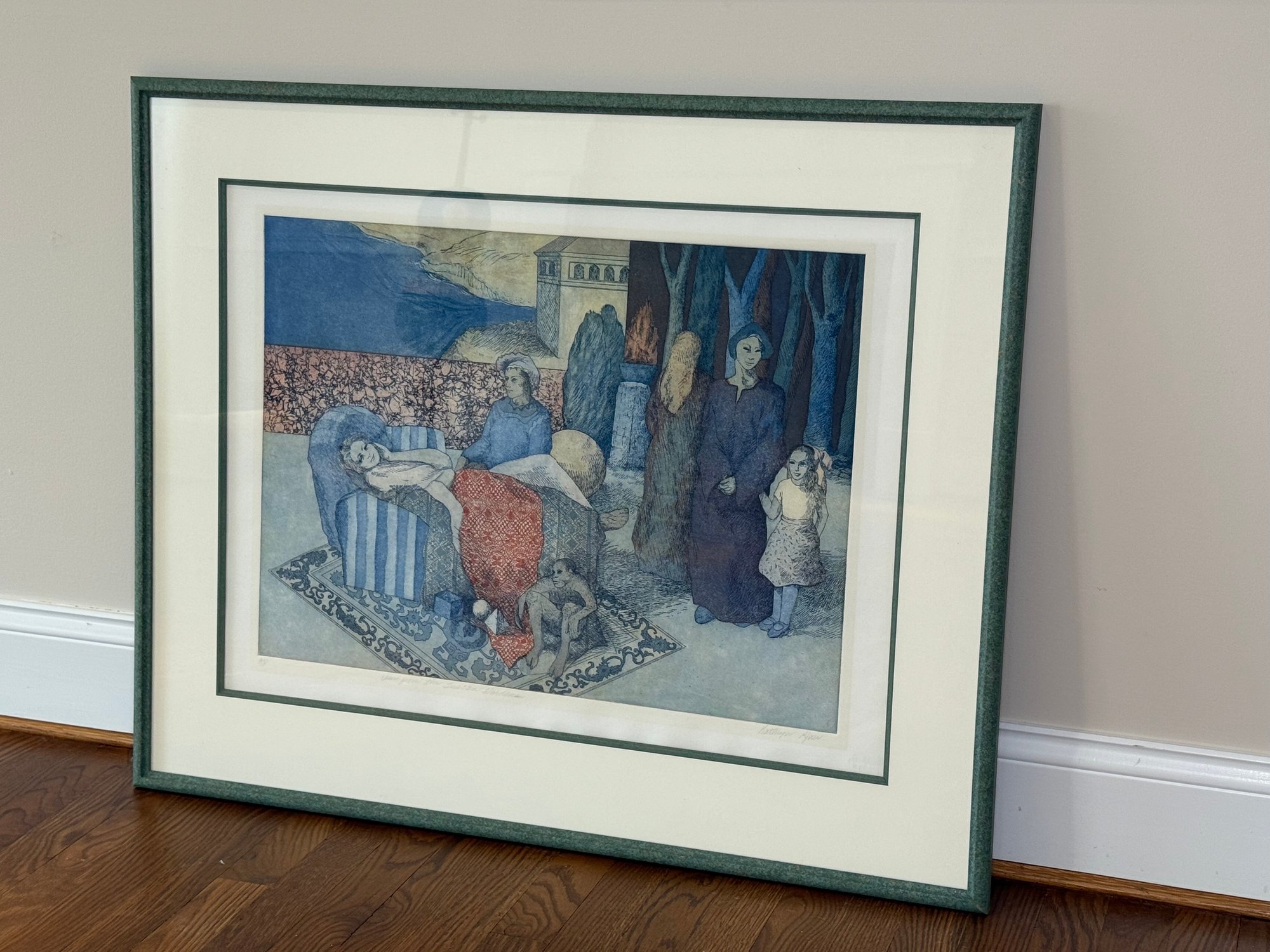 Kathryn Kjaer Erickson "View From The Tuscan Gardens" Pencil Signed ...