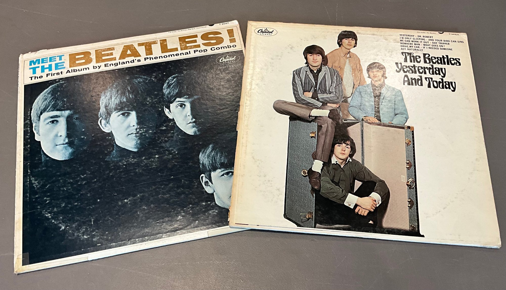 2 Vintage Beatles Vinyl Albums ~ Meet The Beatles & The Beatles ...