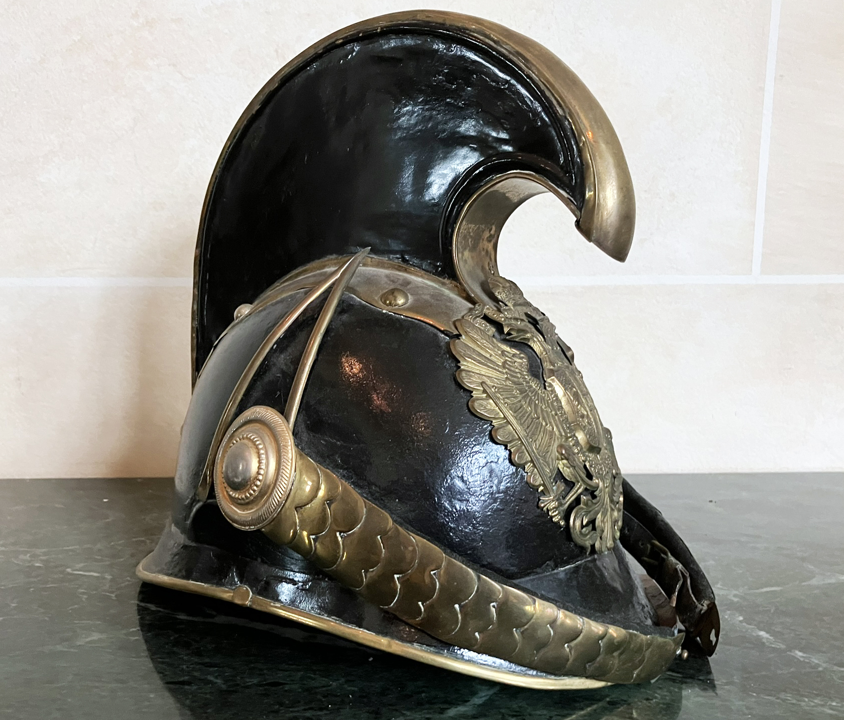 An Authentic Austrian Dragoon Helmet Model 1905 For Enlisted Men ...