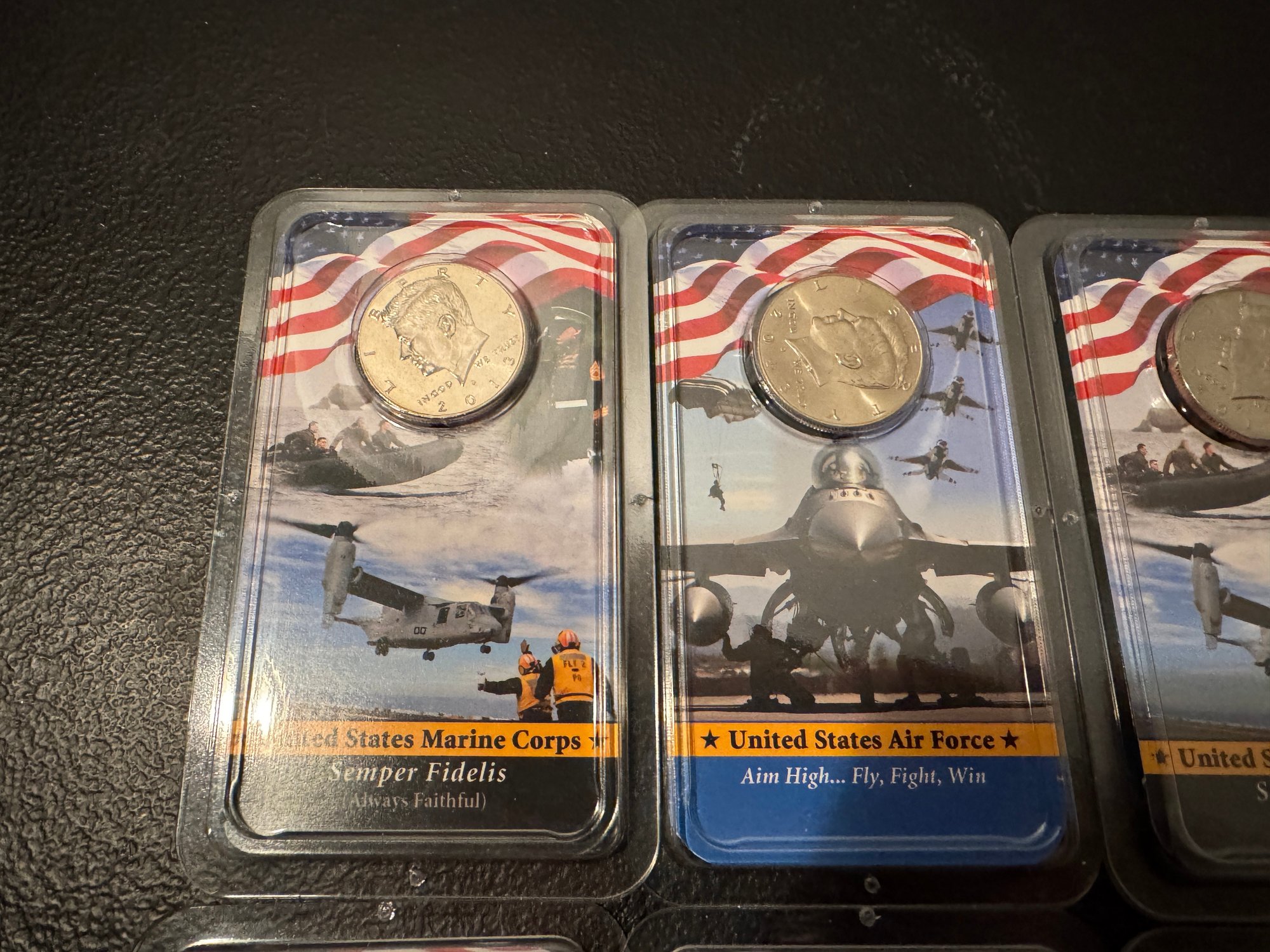 Group Of Kennedy Half Dollars In US Military Plastic Cases #2244571 ...