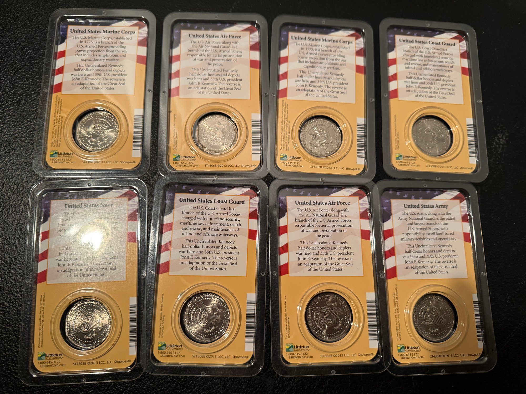 Group Of Kennedy Half Dollars In US Military Plastic Cases #2244571 ...