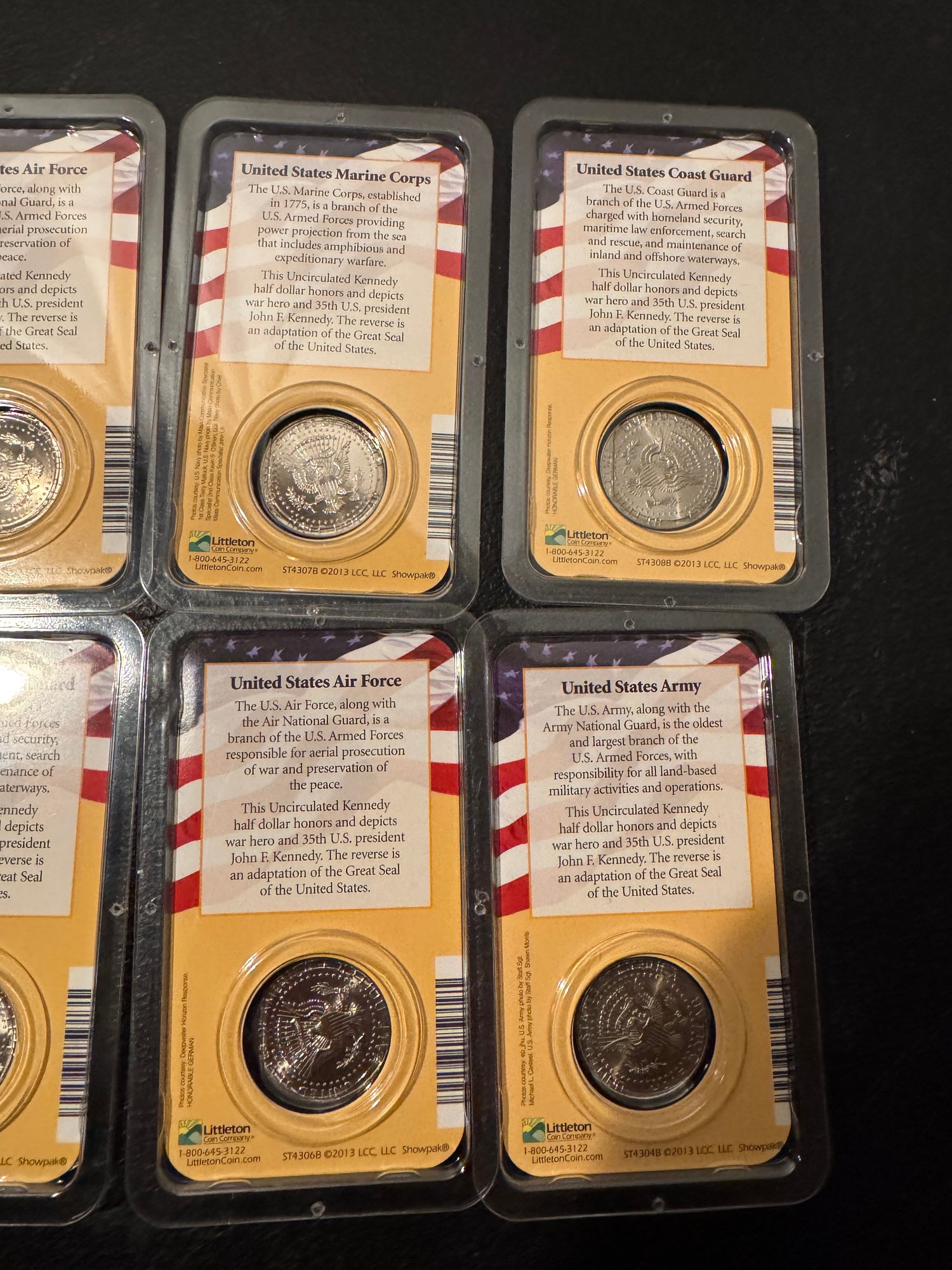 Group Of Kennedy Half Dollars In US Military Plastic Cases #2244571 ...