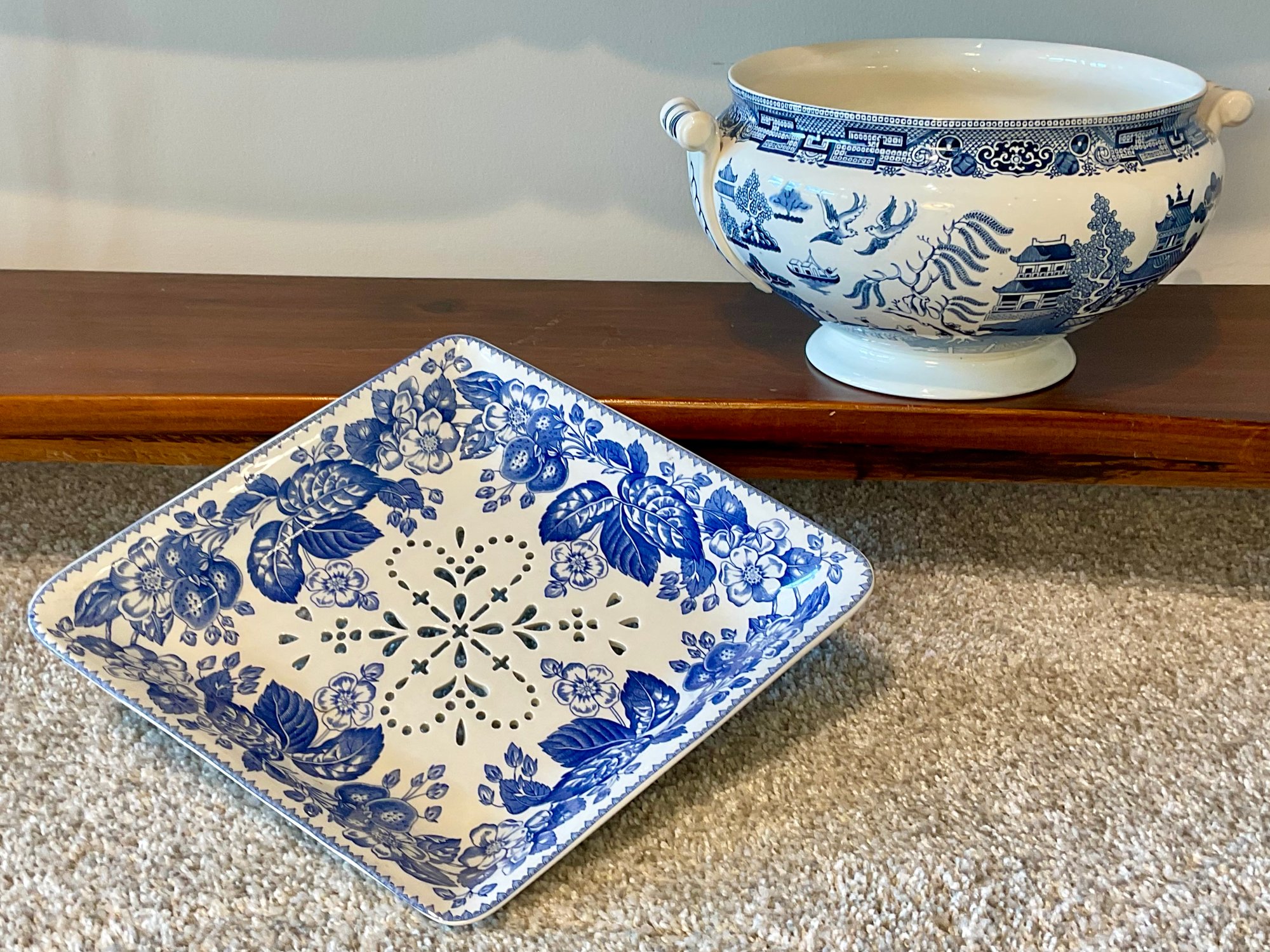 Blue And White Spode & Wedgwood Porcelain Serving Dishes #1988130 ...