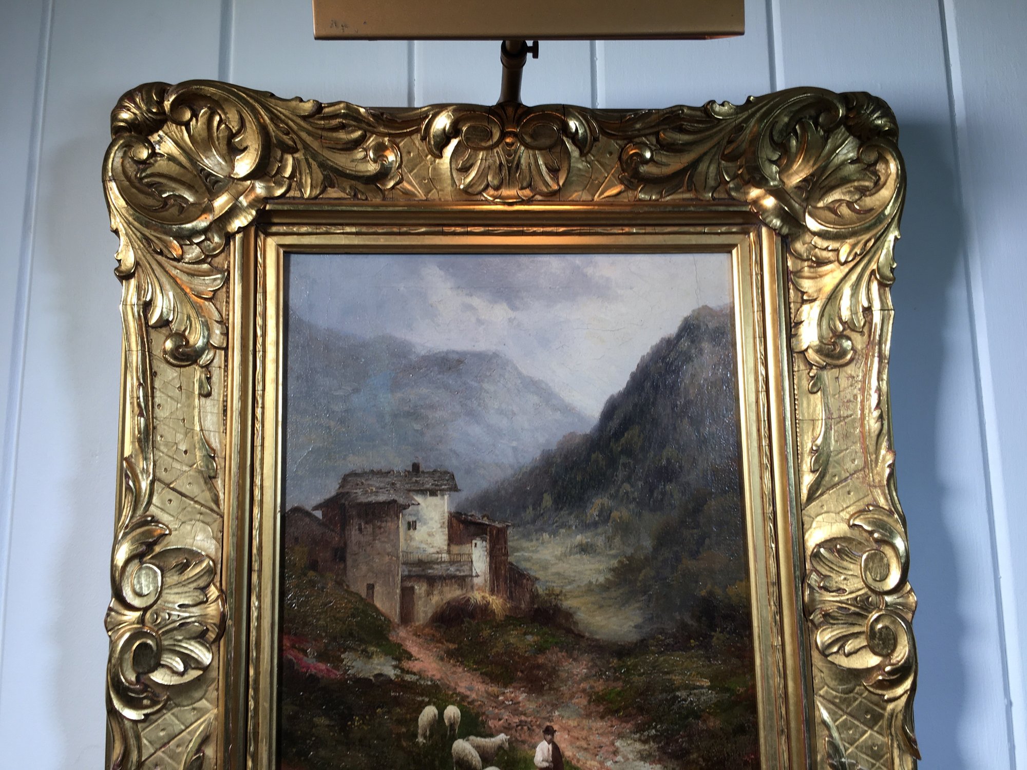 Fantastic Antique 19th C Oil On Canvas Painting By PITLER - Relined In ...
