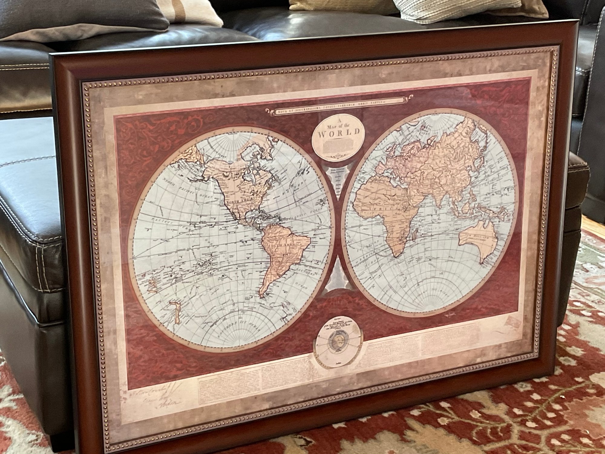 Custom MAP OF The WORLD Fine Art #1986469 | Auctionninja.com