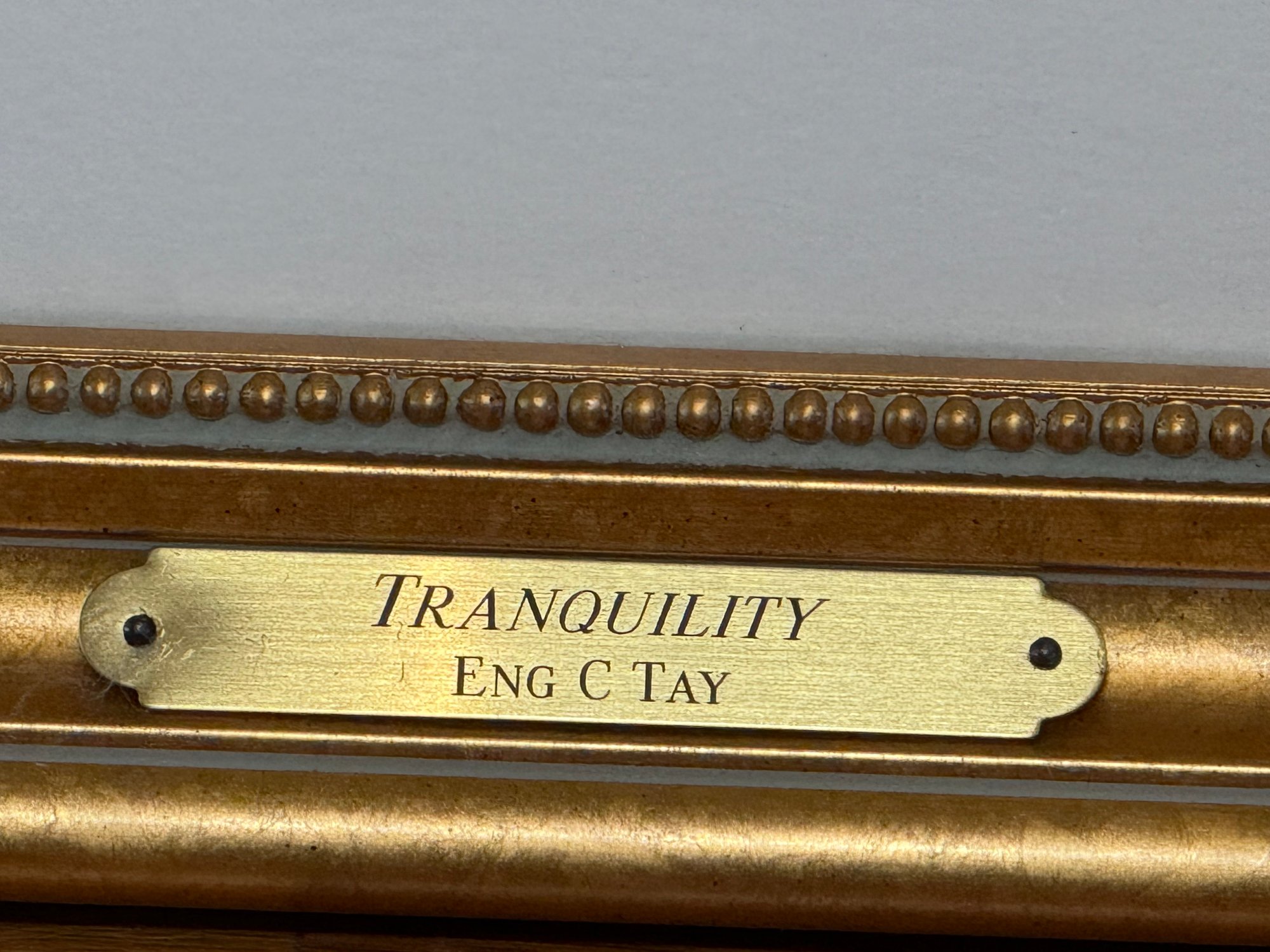 Eng Tay "Tranquility" Pencil Signed & Numbered Original Colored Framed ...