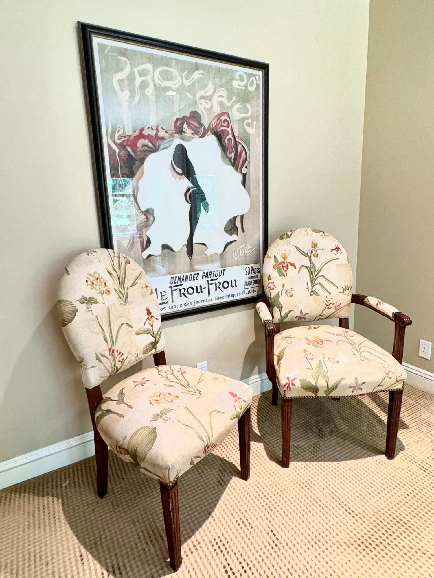 Two Custom Beacon Hill Country English Upholstered Side Chairs (LOC: W2 ...