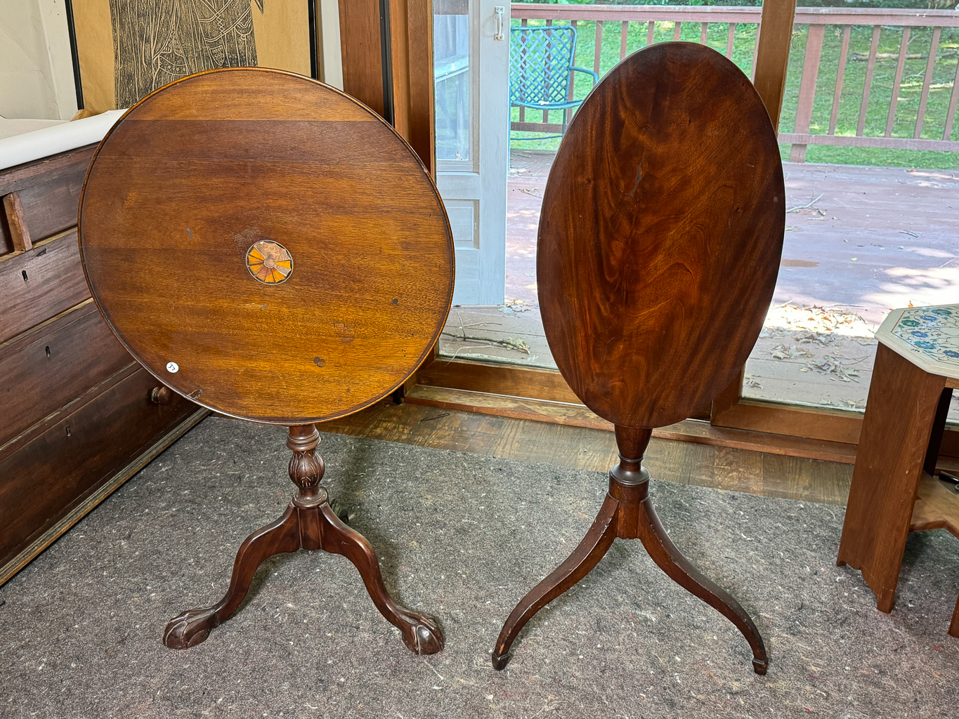 TWO 19TH CENTURY MAHOGANY TILT TOP TABLES #1920108 | Auctionninja.com
