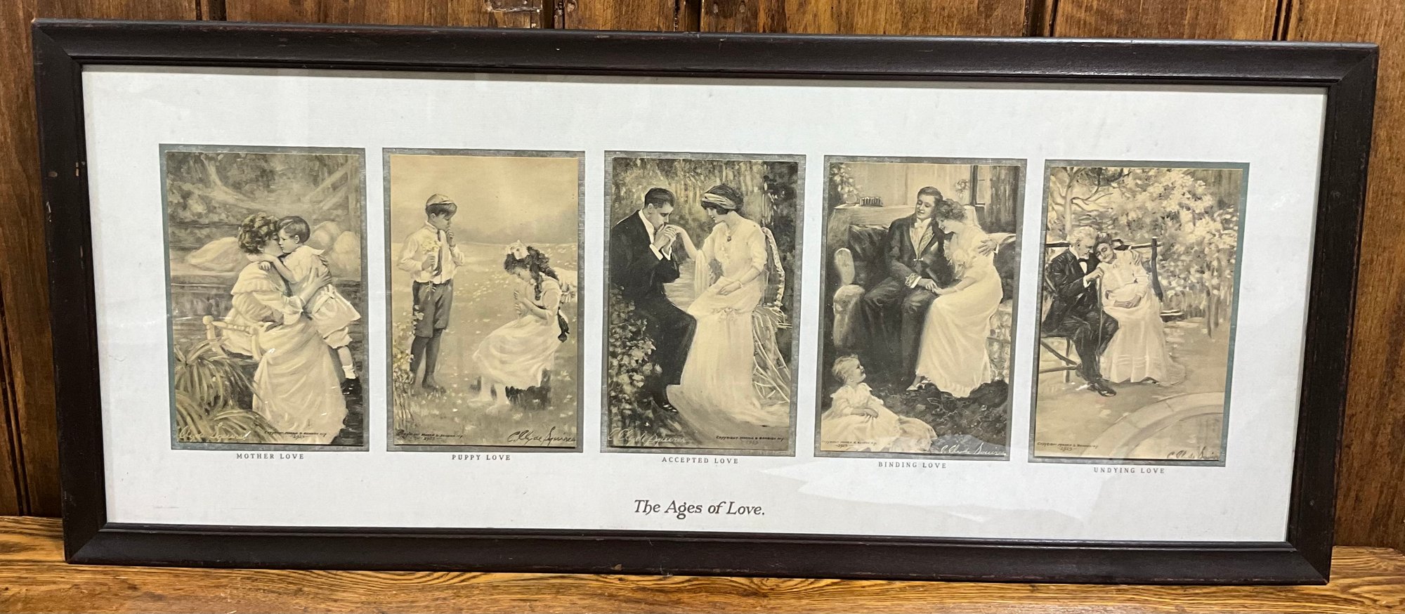 Gorgeous Framed ~ The Ages Of Love ~ Framed Postcards ~ C Clyde Squires ...