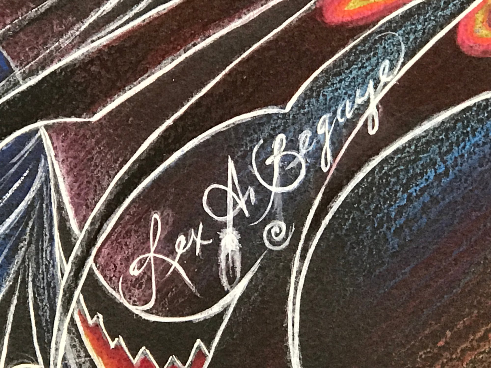 Beautiful Original Rex A Begaye Art (1953-2013) Pastel Native American ...