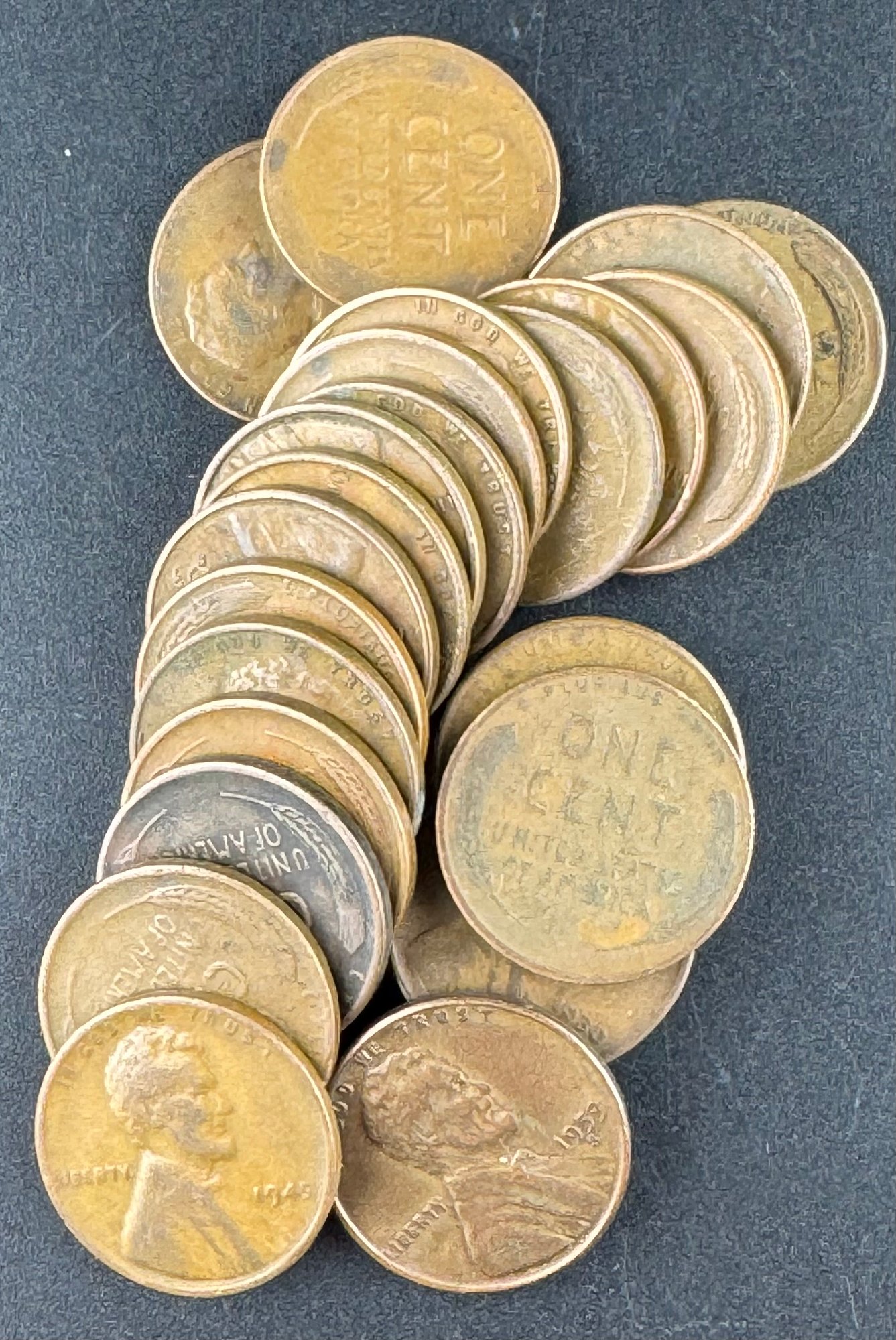 25 Wheat Pennies All S-Mint #2040517 | Auctionninja.com