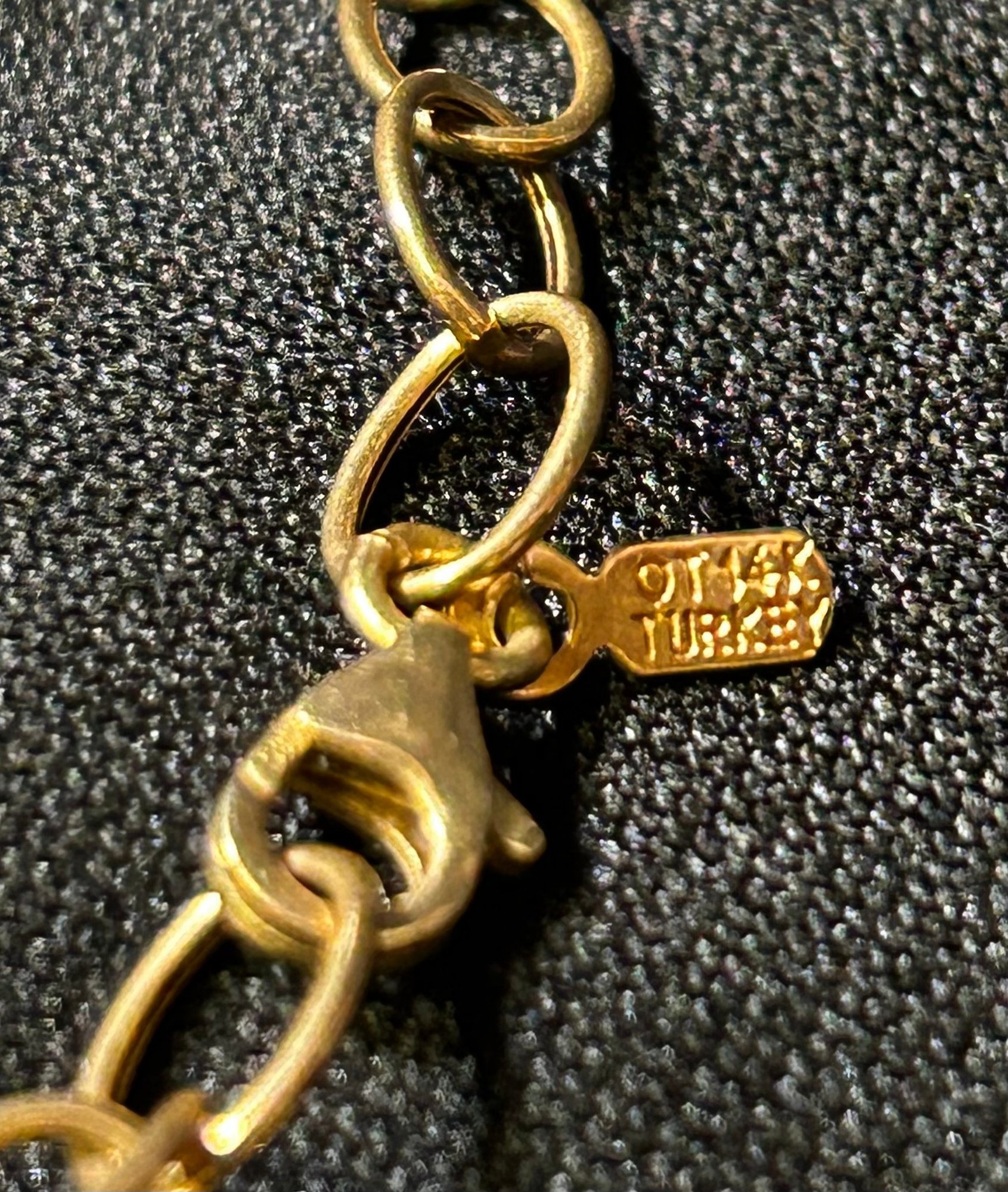 14K Gold Necklace 10.5 Grams, Turkish Gold Disc Chain Necklace ...