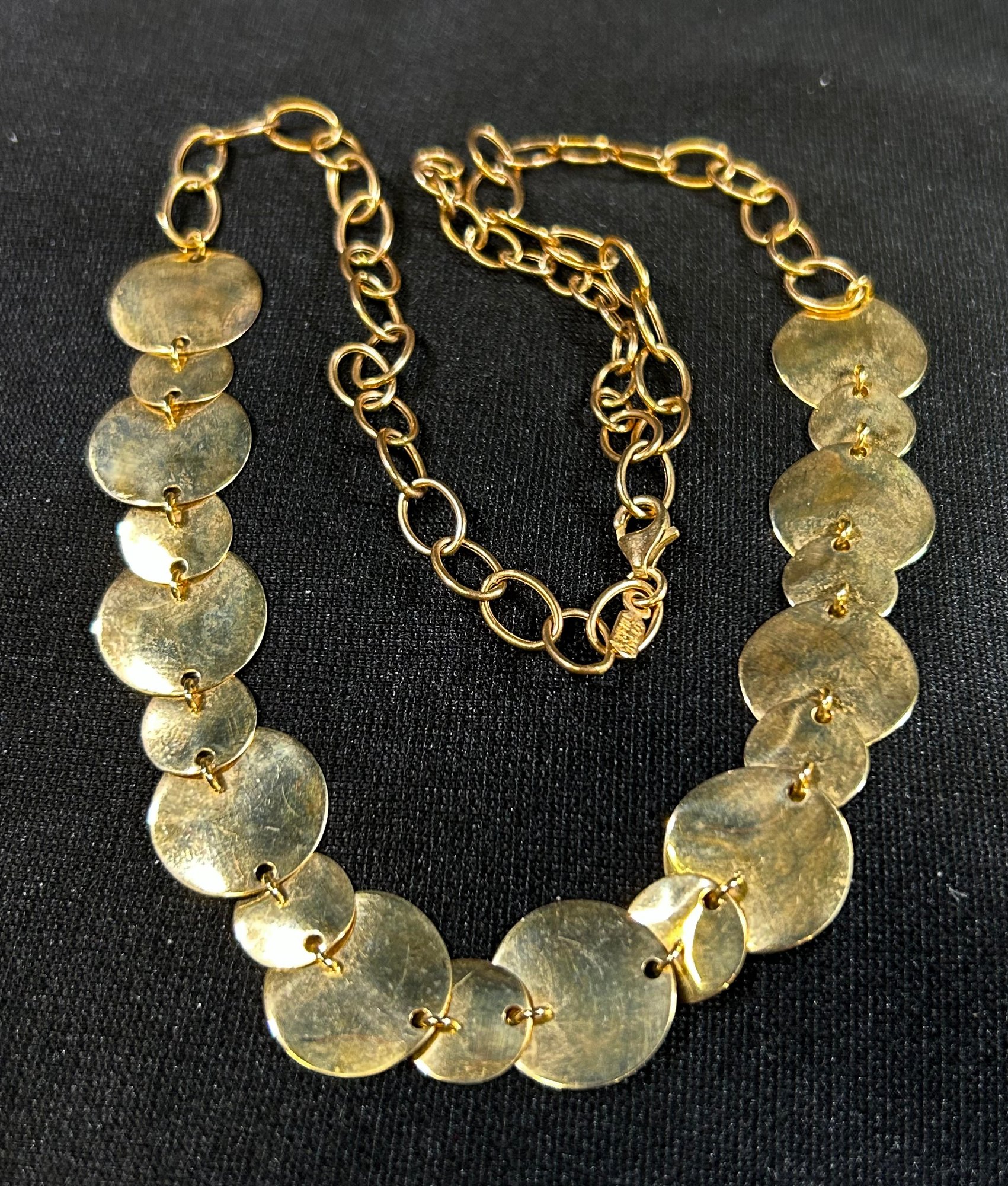 14K Gold Necklace 10.5 Grams, Turkish Gold Disc Chain Necklace ...