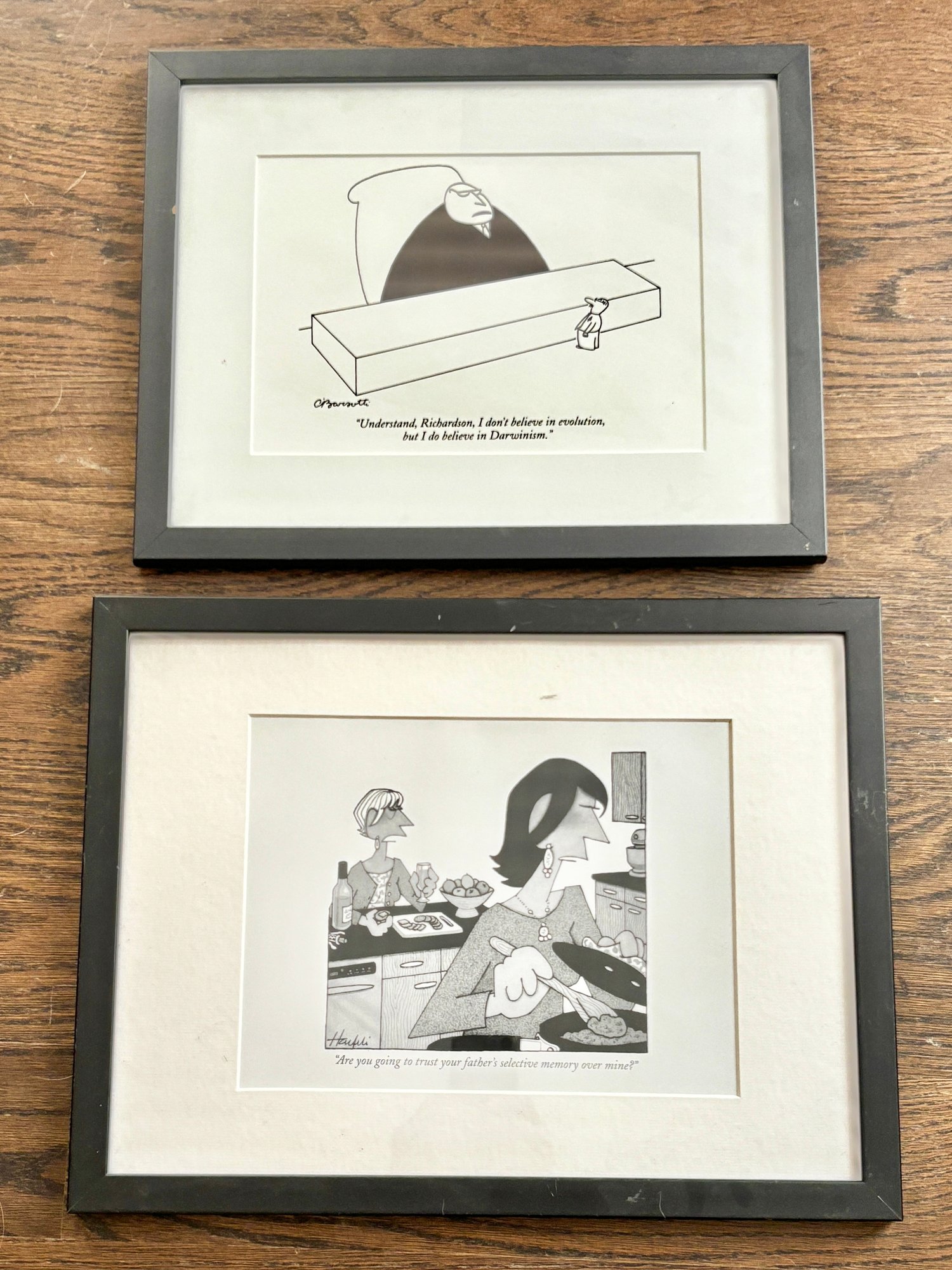 Pair Of New Yorker Magazine Cartoon Prints - Charles Barsotti & William ...