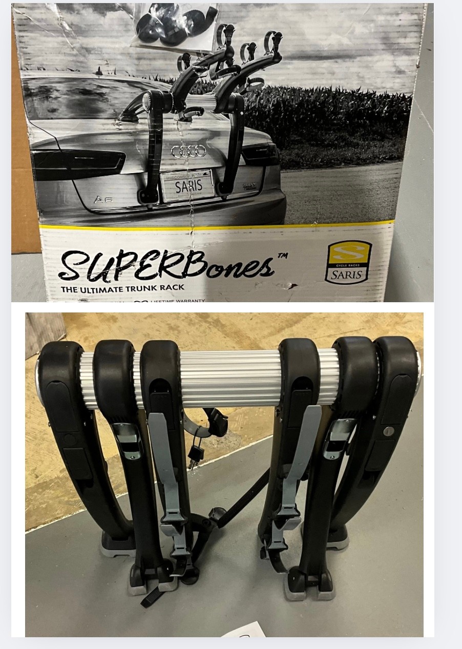 NEW SARIS Superbones Bike Rack W/SARIS Wheel Straps #40850195 ...