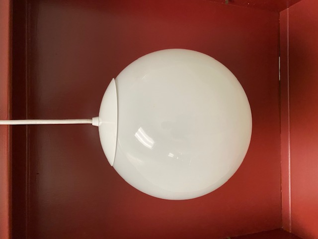 Mid Century Style White Globe Pendant Light #1947583 | Auctionninja.com