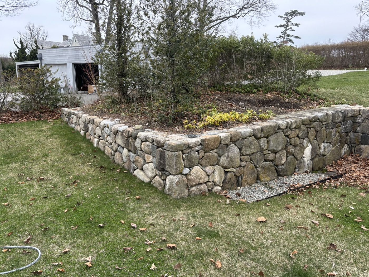 A Mortared Stone Retaining Wall - Right Side Of Door #2096621 ...