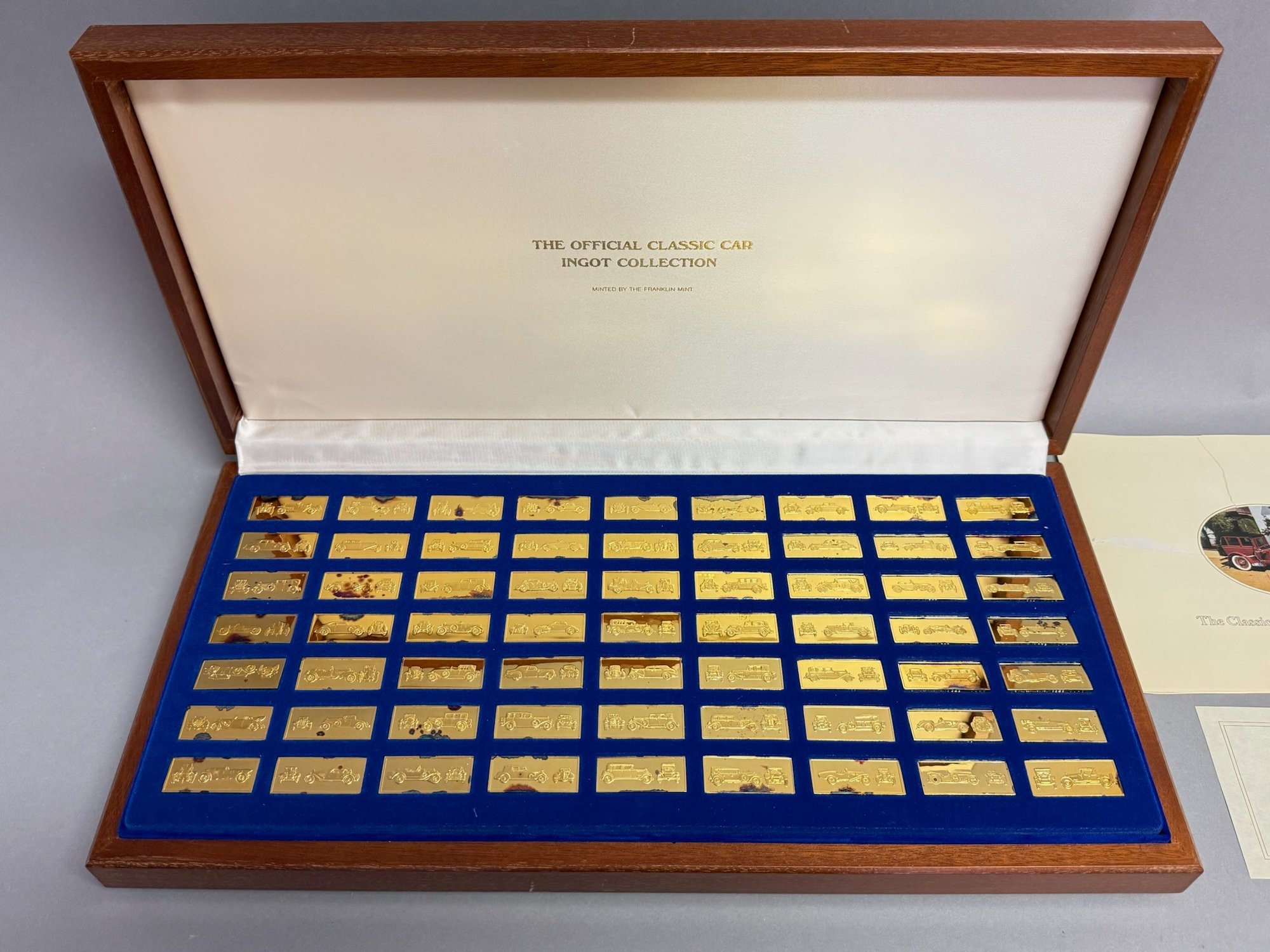 Franklin Mint Official Classic Car Ingot Collection Gold Plated ...