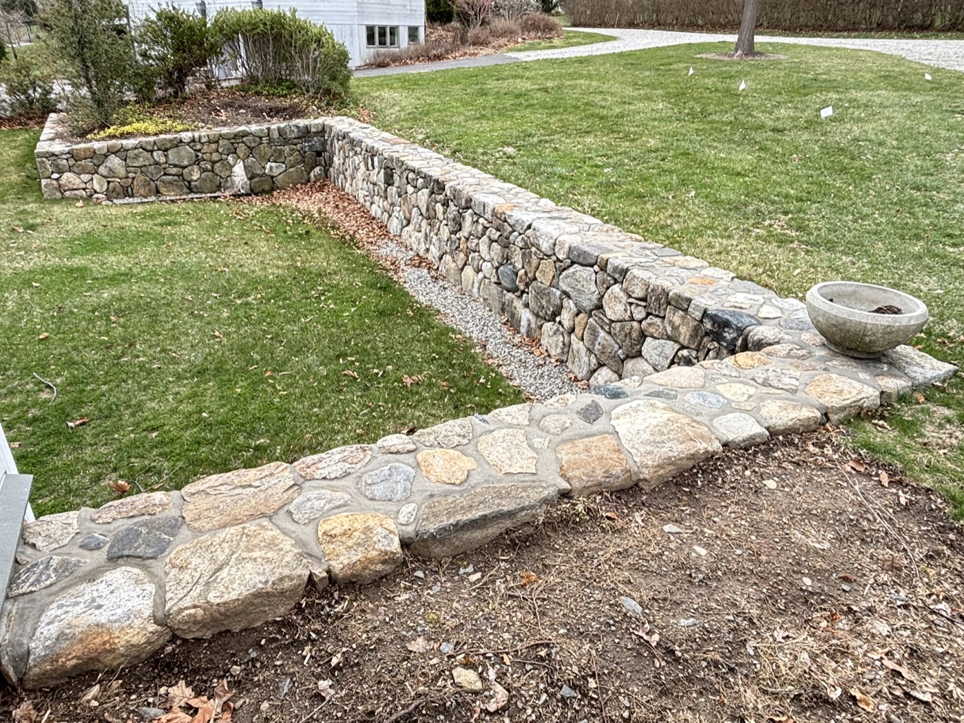 A Mortared Stone Retaining Wall - Right Side Of Door #2096621 ...