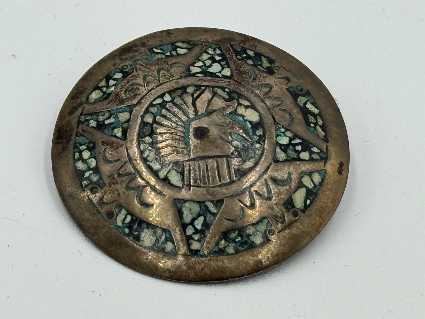 A MEXICAN SILVER PIN/PENDANT BADGE #2054915 | Auctionninja.com