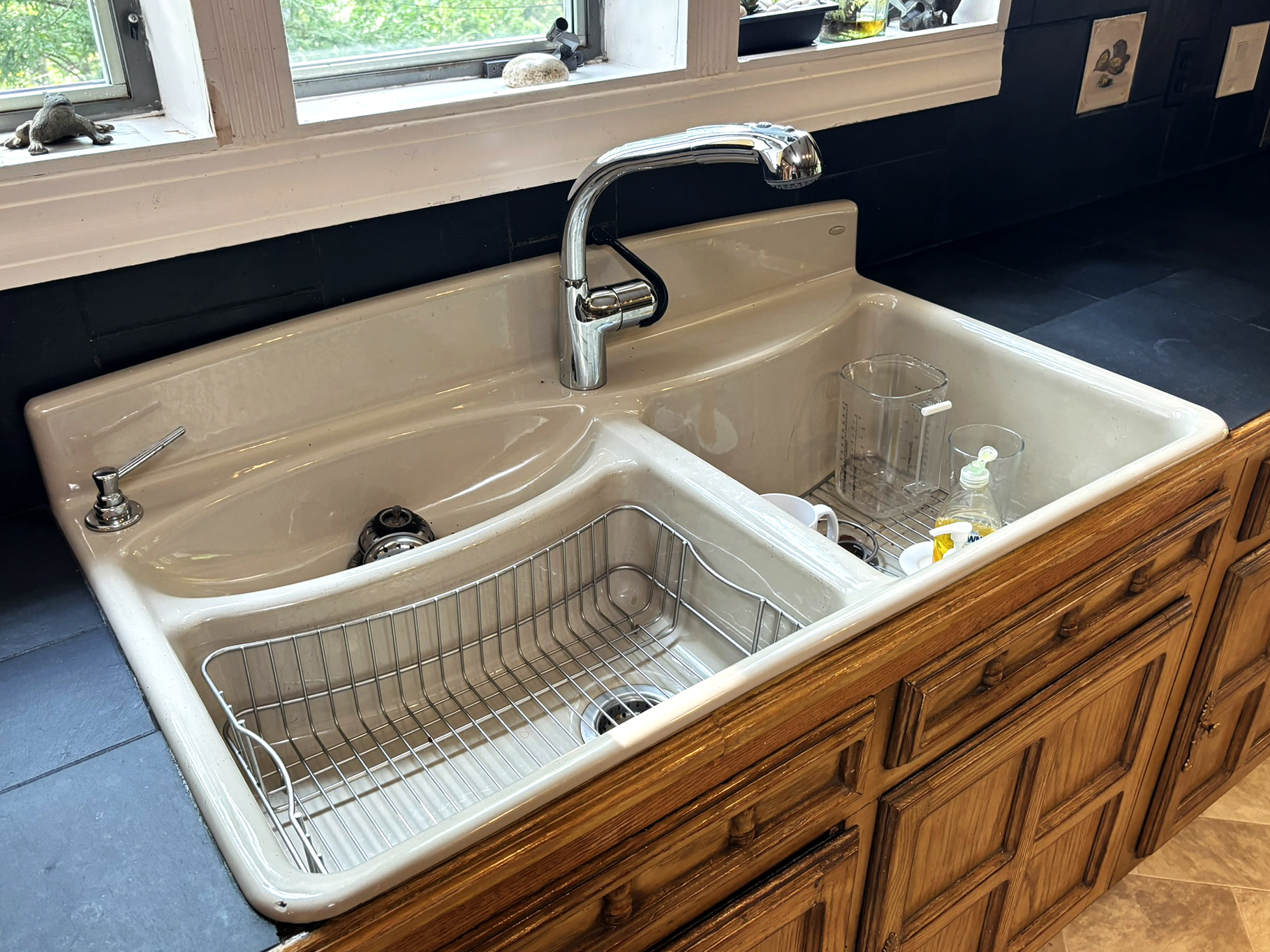A Luxe Enameled Cast Iron Surface Mount Sink By Kohler - Plumbing ...