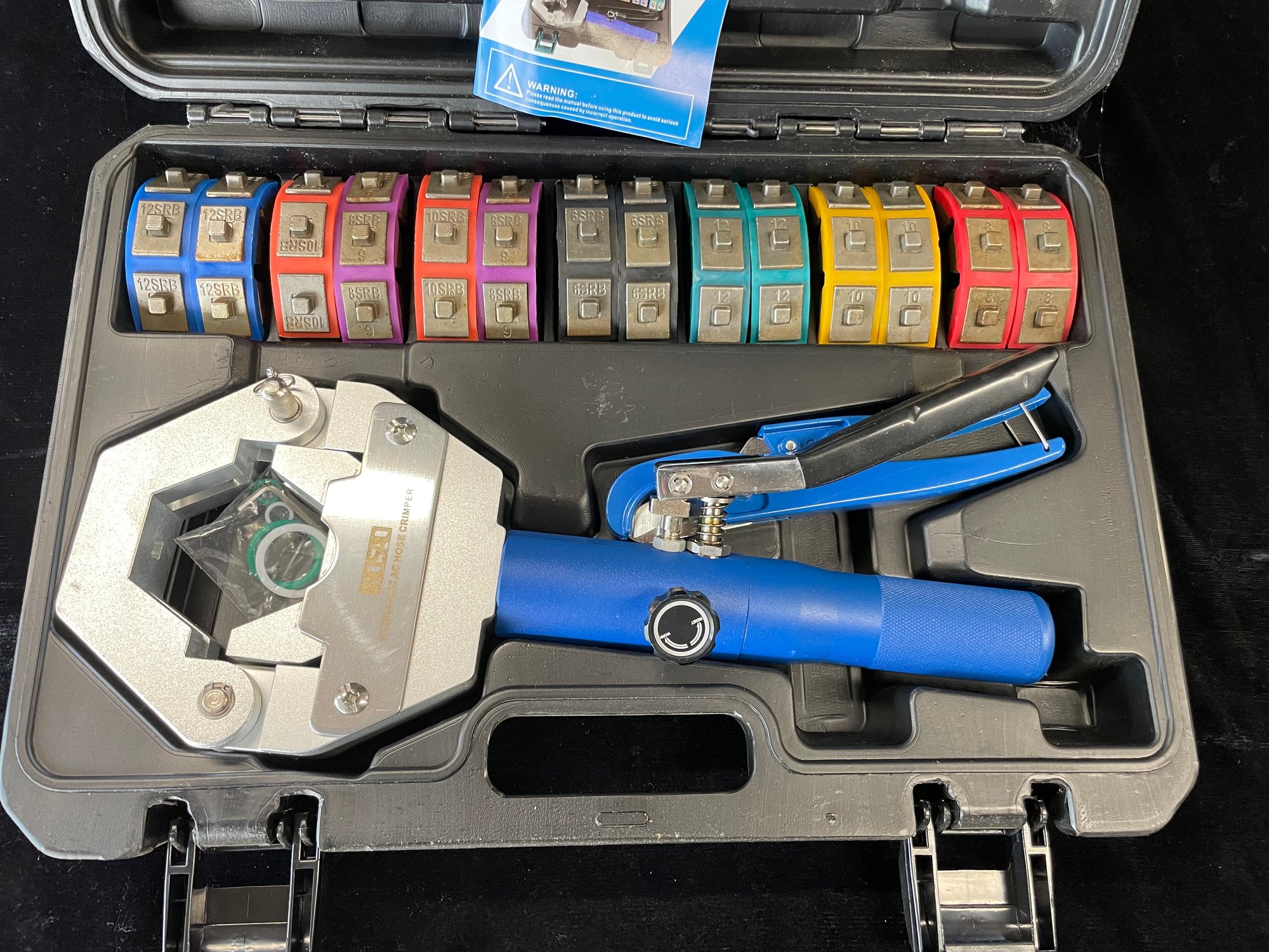 IBOSAD Hydraulic Hose Crimper Hydra-Krimp Manual A/C Hose Crimper Kit ...