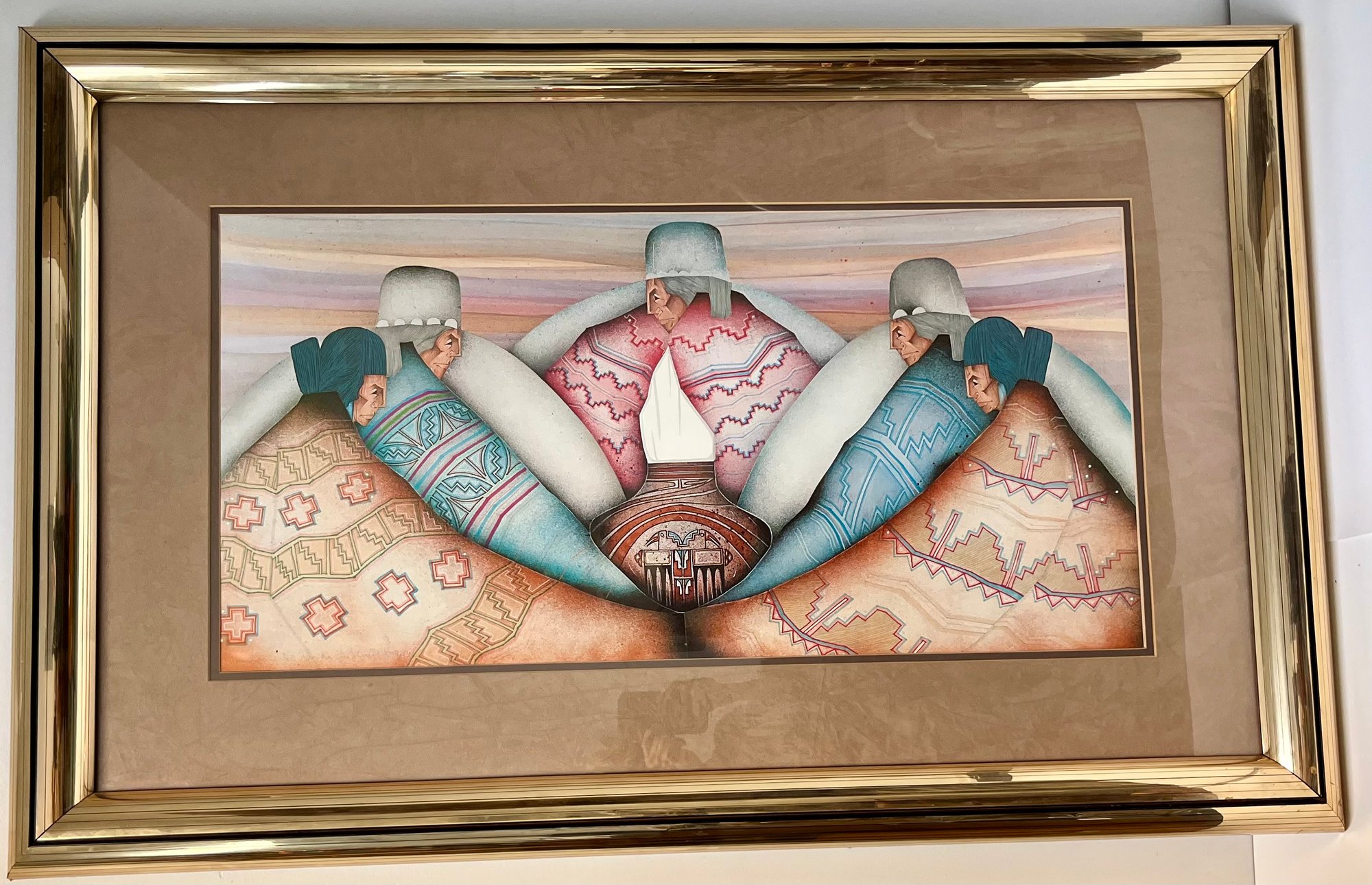 Vintage Framed Matted Print - Amado Maurillo Pena Jr - 5 Wise Men ...