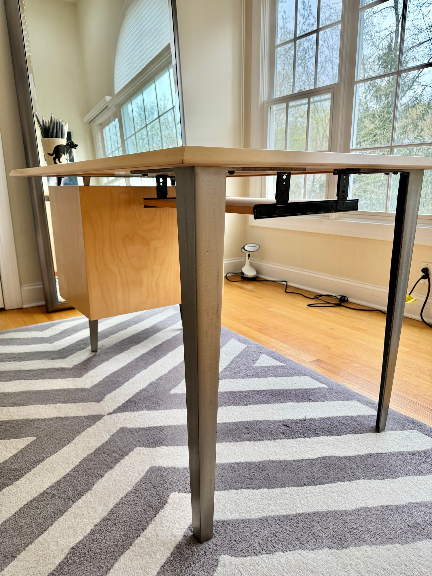 Lotus Desk By Blueprint Contemporary Blond Wood #1835696 | Auctionninja.com