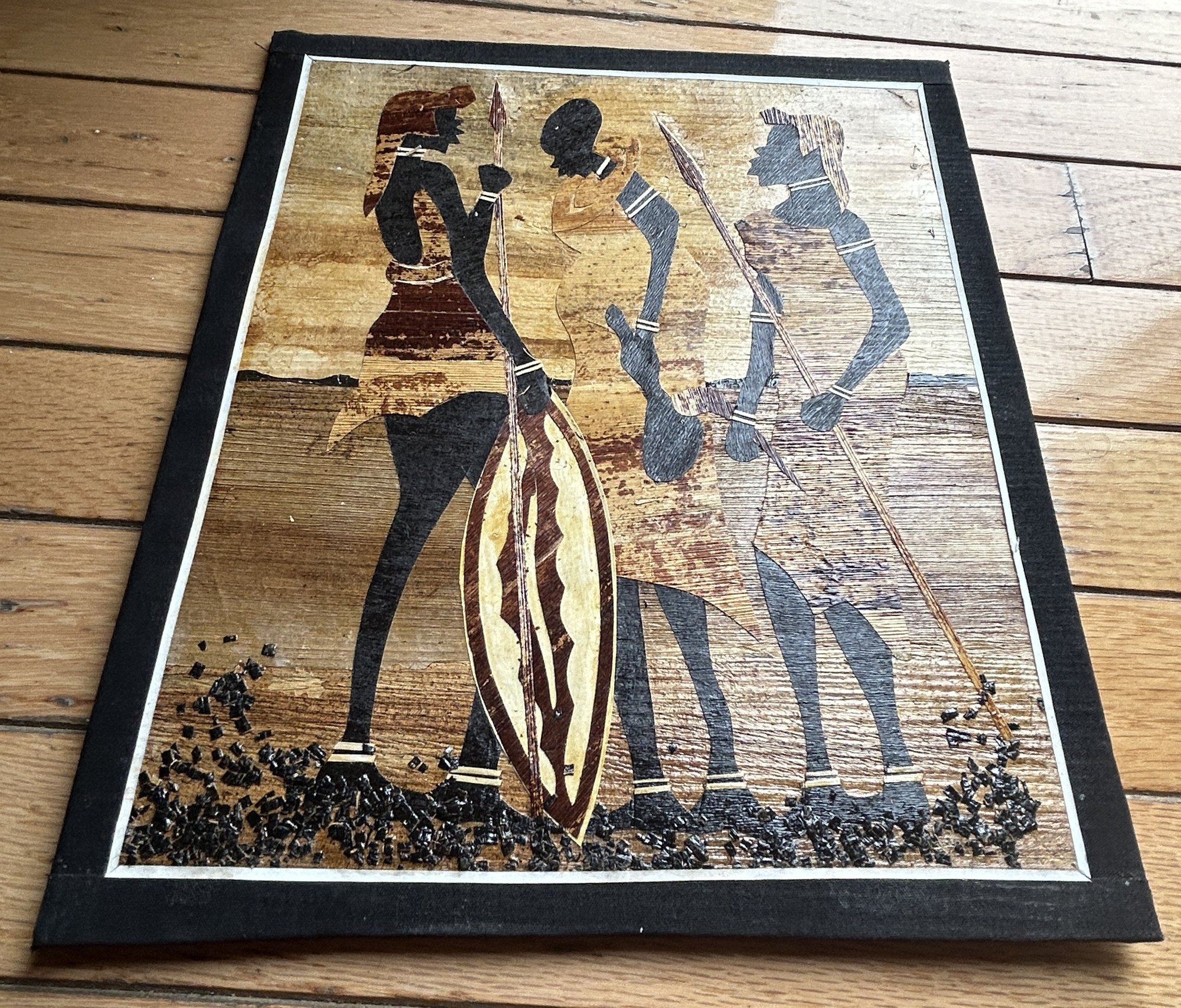 Vintage Kenyan Maasai Mara Banana Leaf Artwork- Tribal Made #2163690 ...