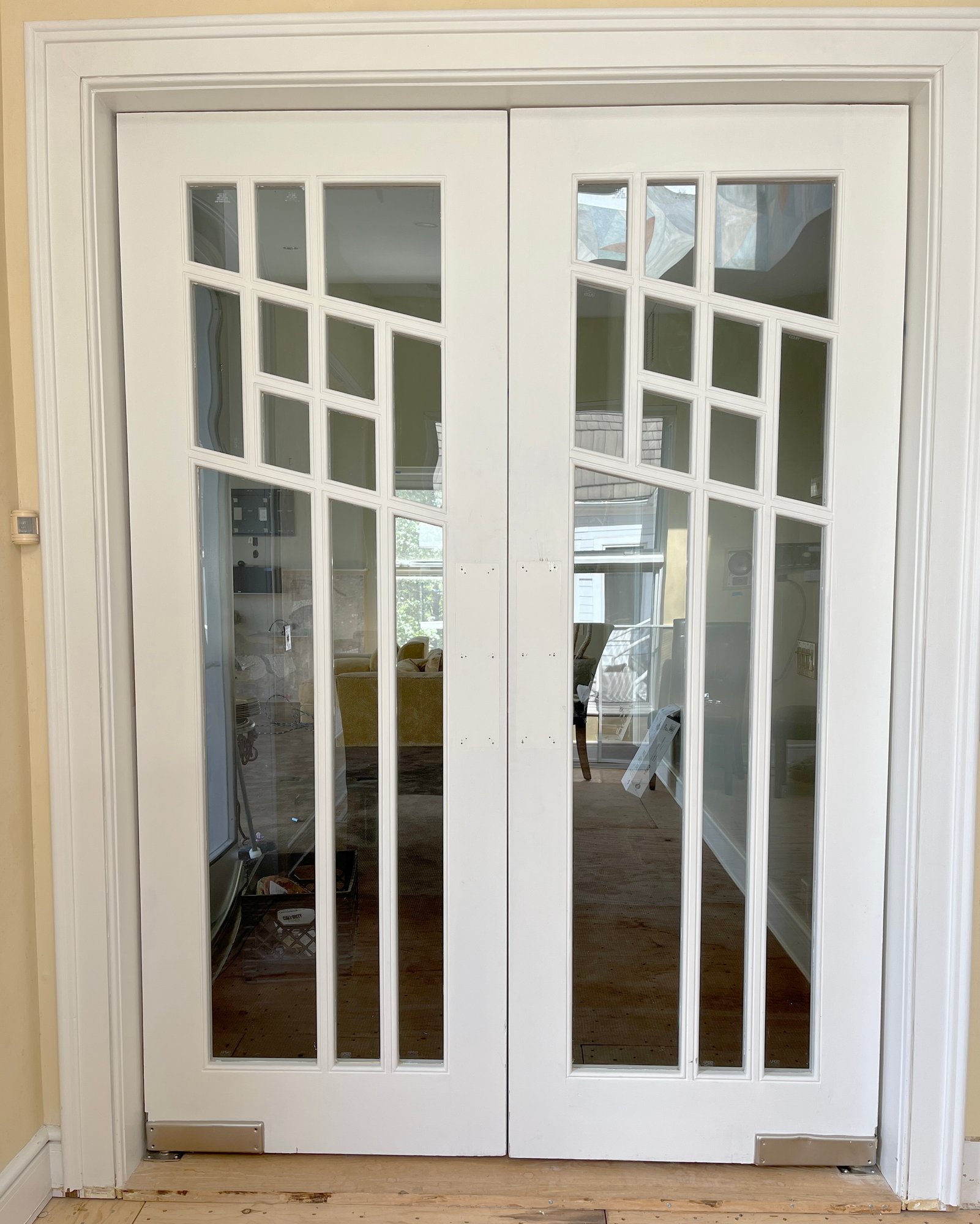 A Pair Of Contemporary French Doors - 5' Opening - Includes Frame ...