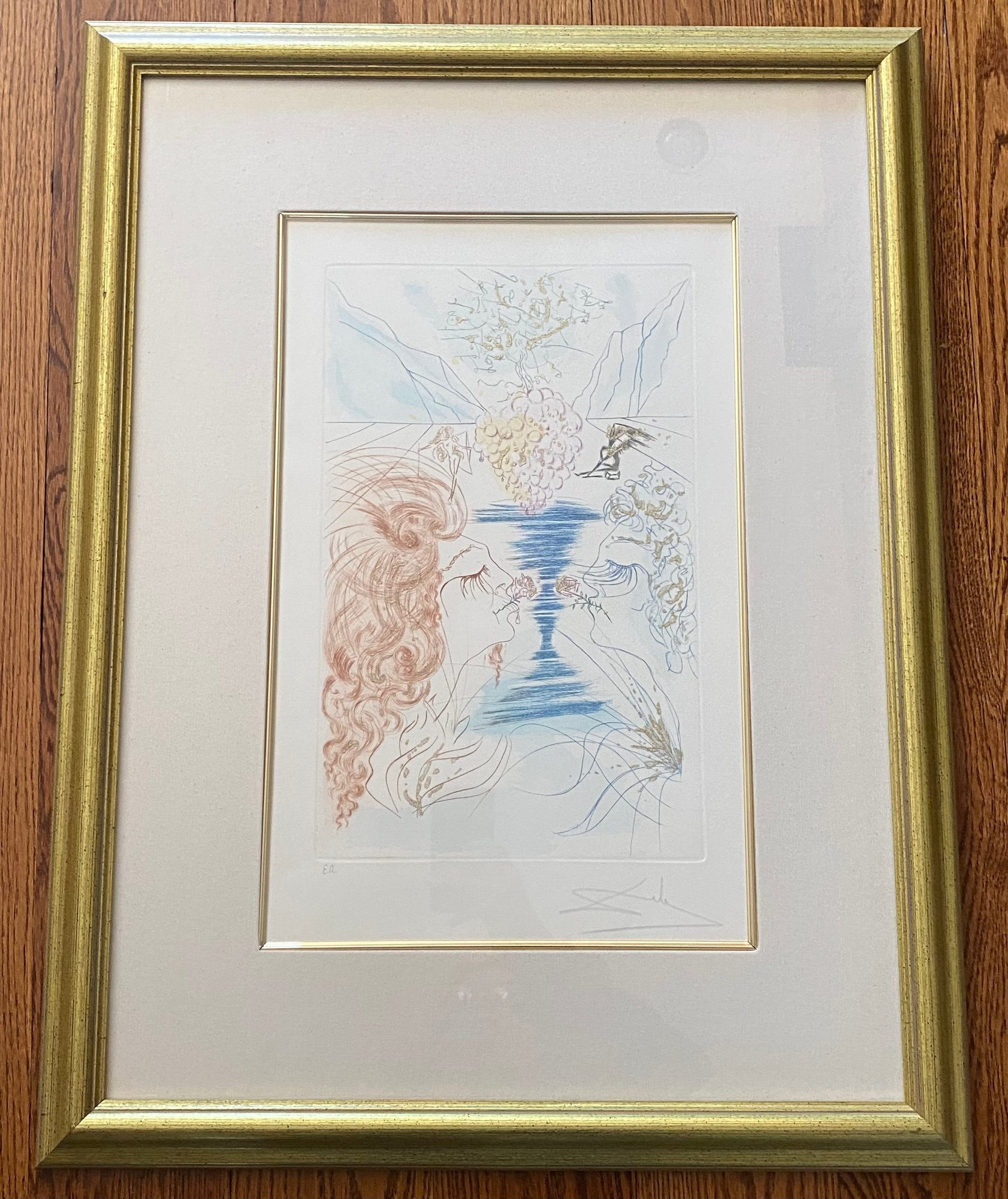 Pencil Signed Salvador Dali Etching Artist Proof ADAM AND EVE #1815468 ...