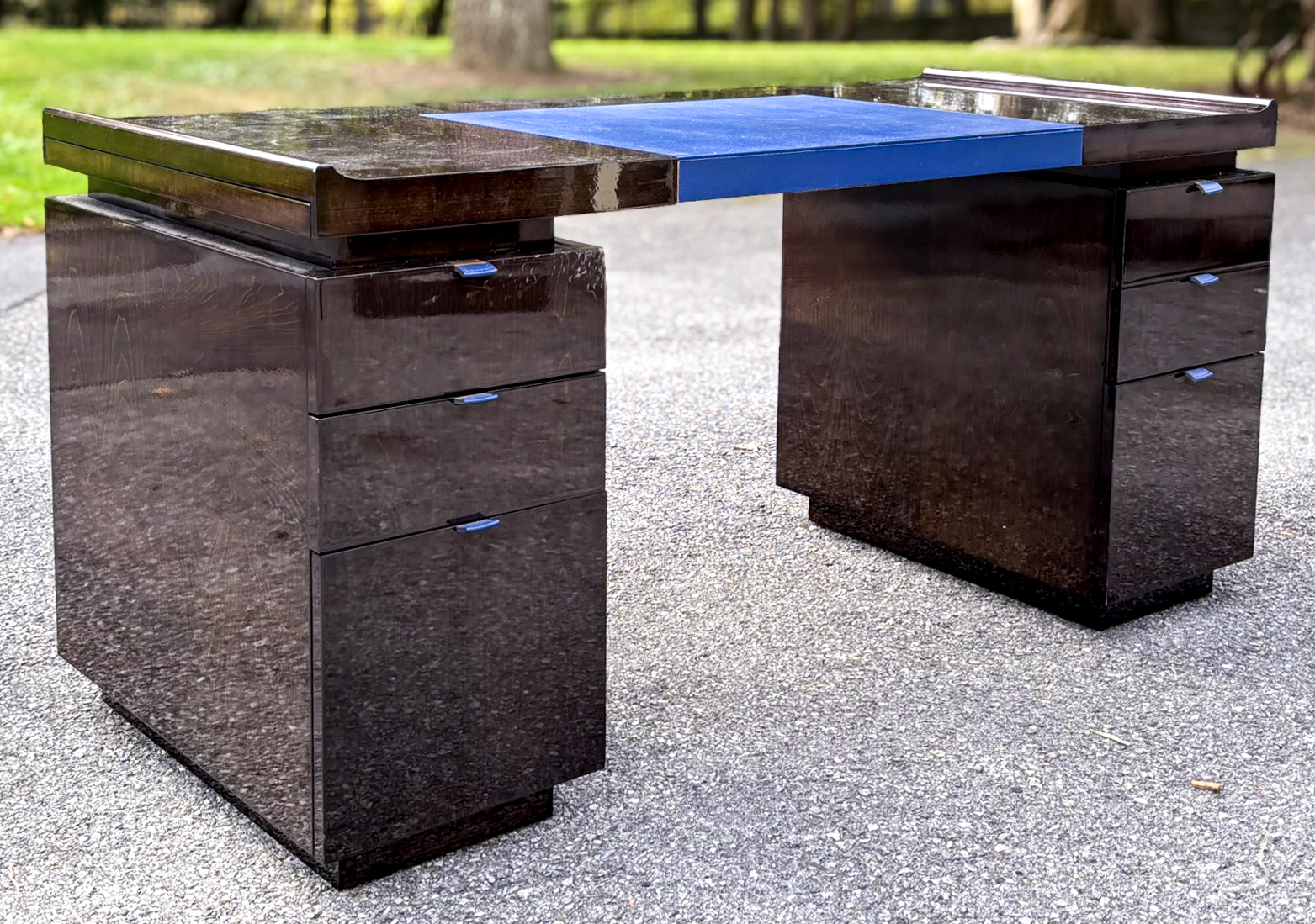 A Vintage 1980's Modern "Princeton" Desk By HUGUES CHEVALIER For GOTHAM ...