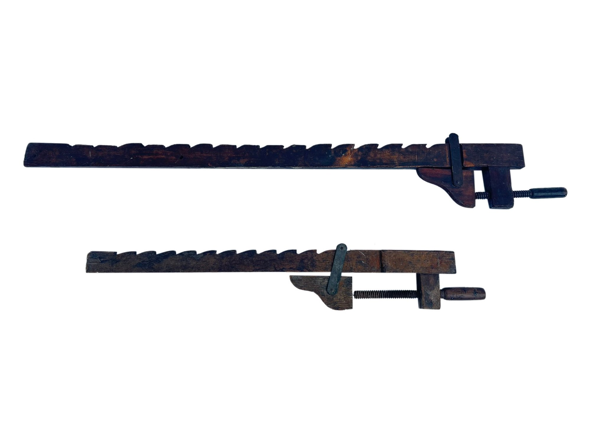 Pair Of Antique Wood Working Clamps #2186431 | Auctionninja.com