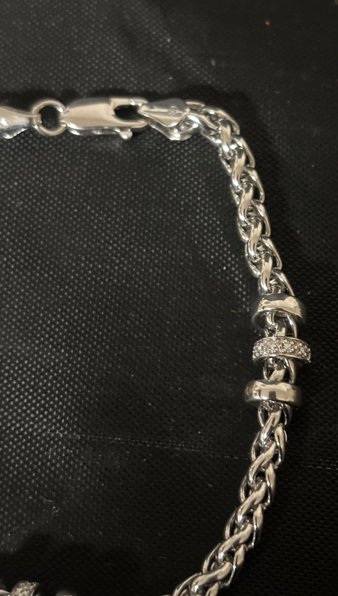 Lovely Vintage - Sterling Silver Fancy Chain, Link Glossy Bracelet. 212 ...