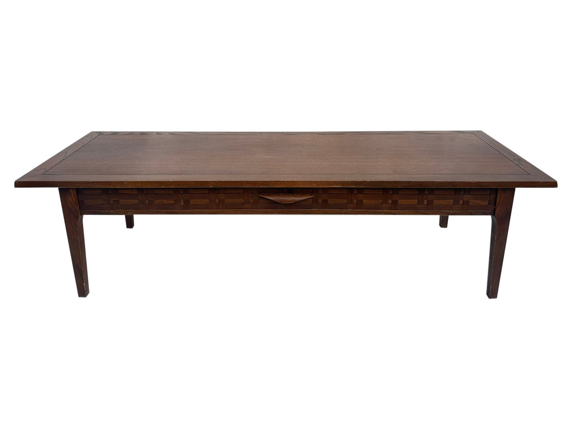 Mid-Century Modern Basketweave Coffee Table By Lane #2186432 ...