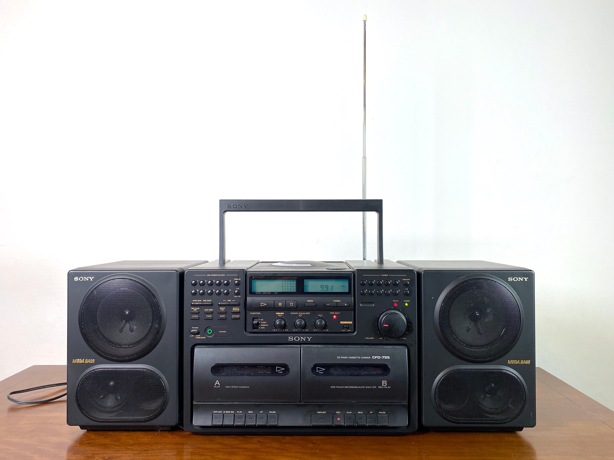 Vintage SONY Boombox Model CFD-755 With Detachable Speakers - Tested ...